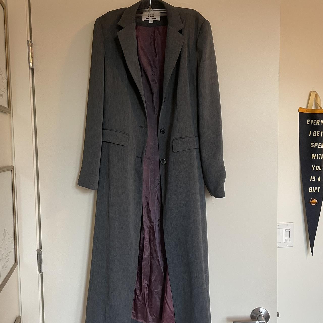 Vintage Gray Duster Coat made in the USA. Brand is... - Depop
