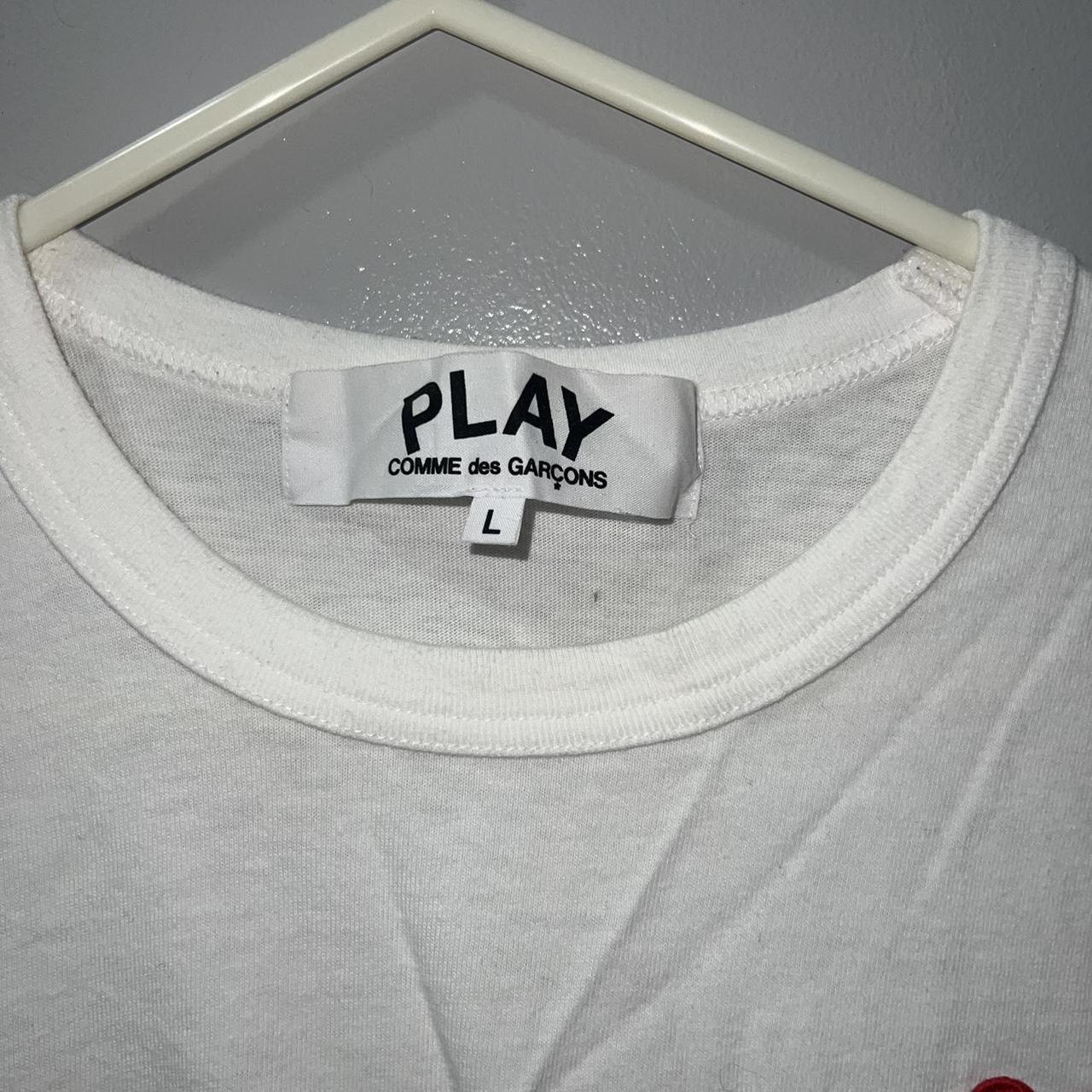 comme des garcons Cdg White Long sleeve Large - Depop