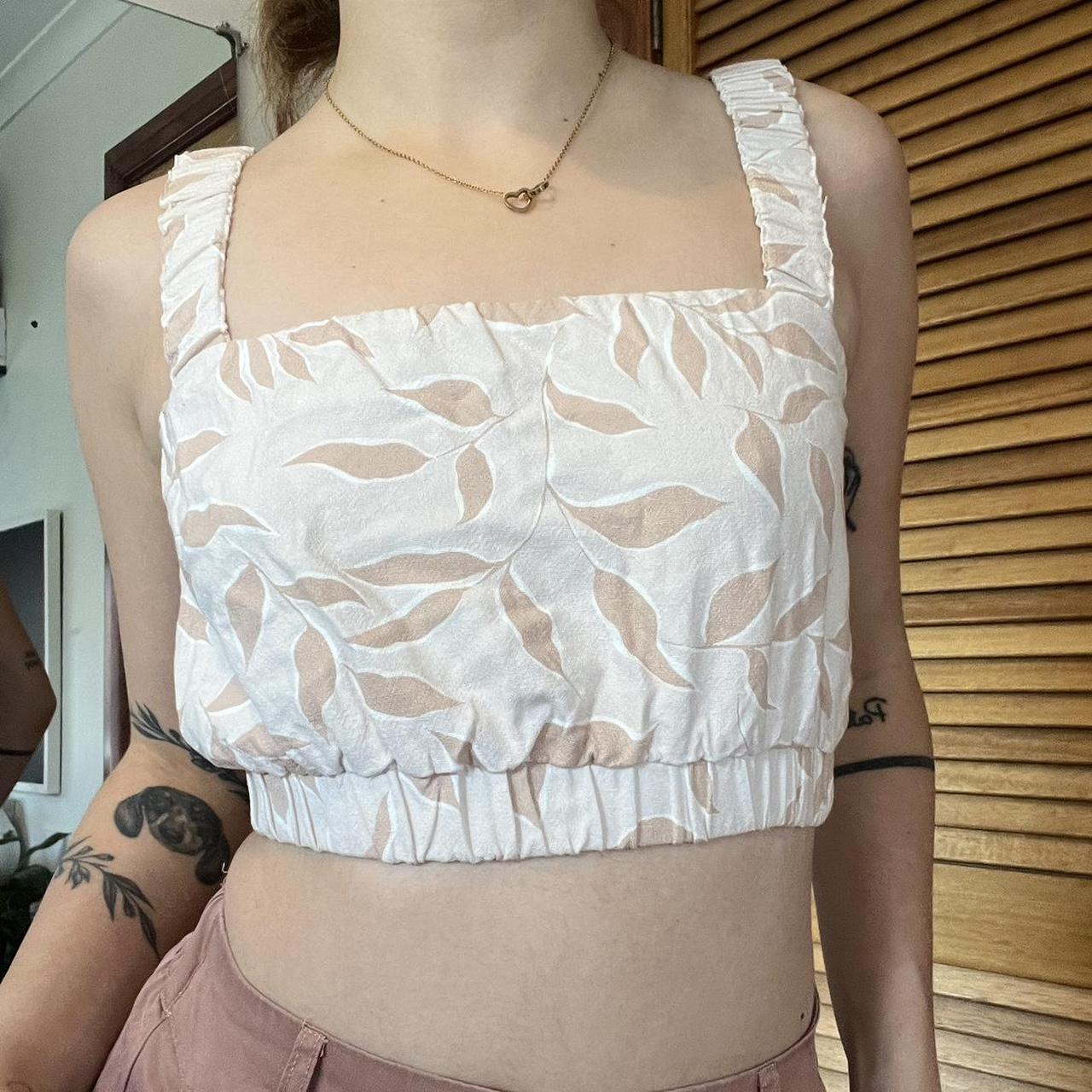 Cute floral staple the label crop top! Only ever... - Depop