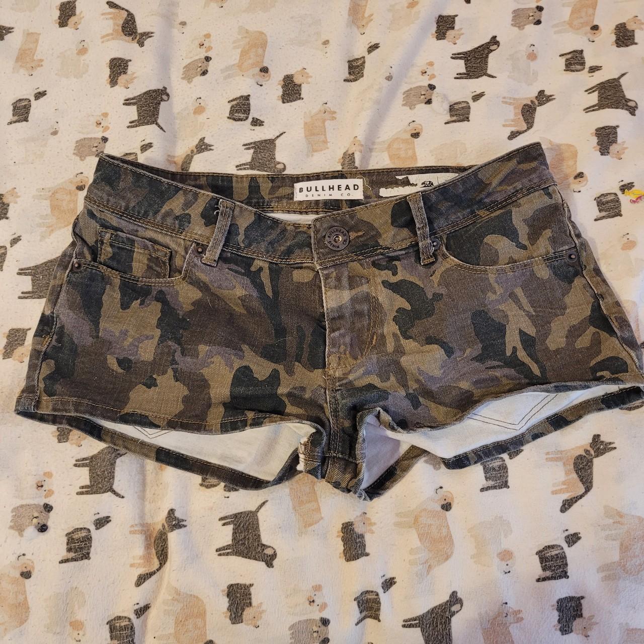 Dolls Kill Women's Green and Khaki Shorts | Depop