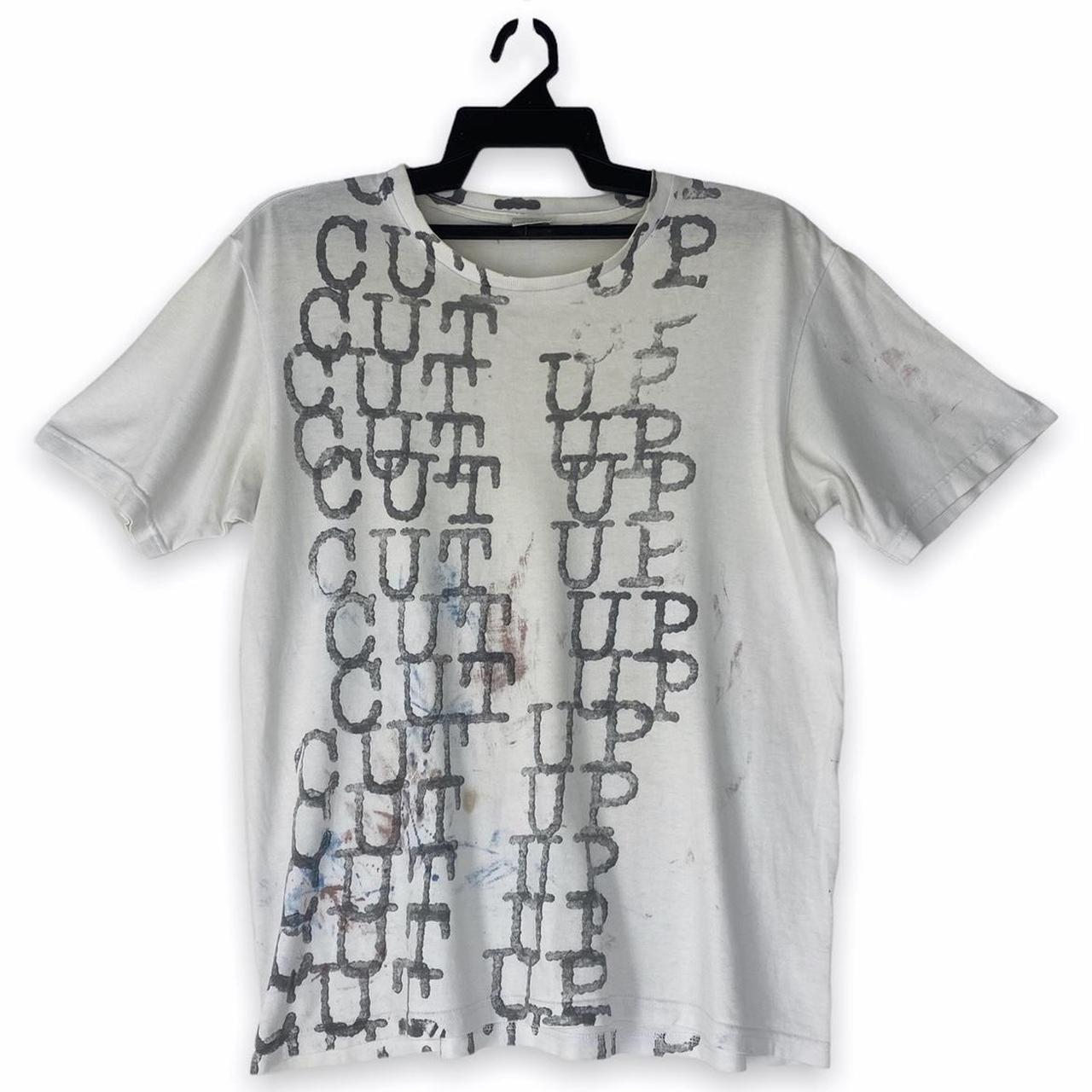 Number (N)ine Men's Grey and White T-shirt | Depop