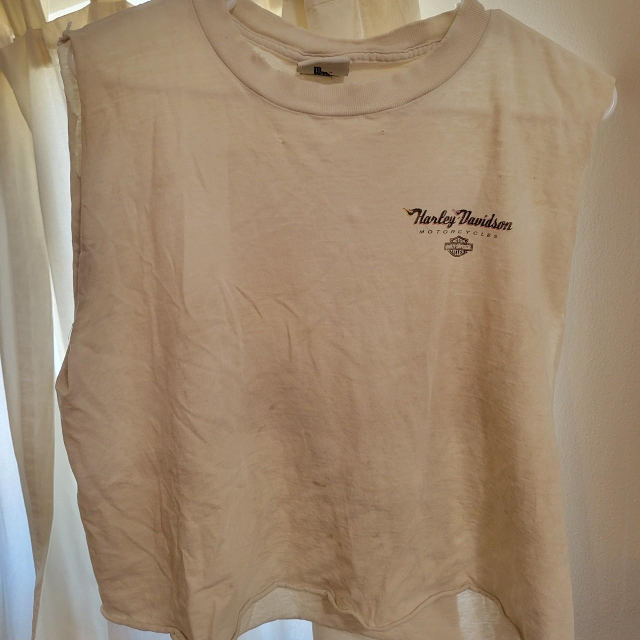 Harley davidson Kuwait cutoff tank. Size L. Lots of... - Depop
