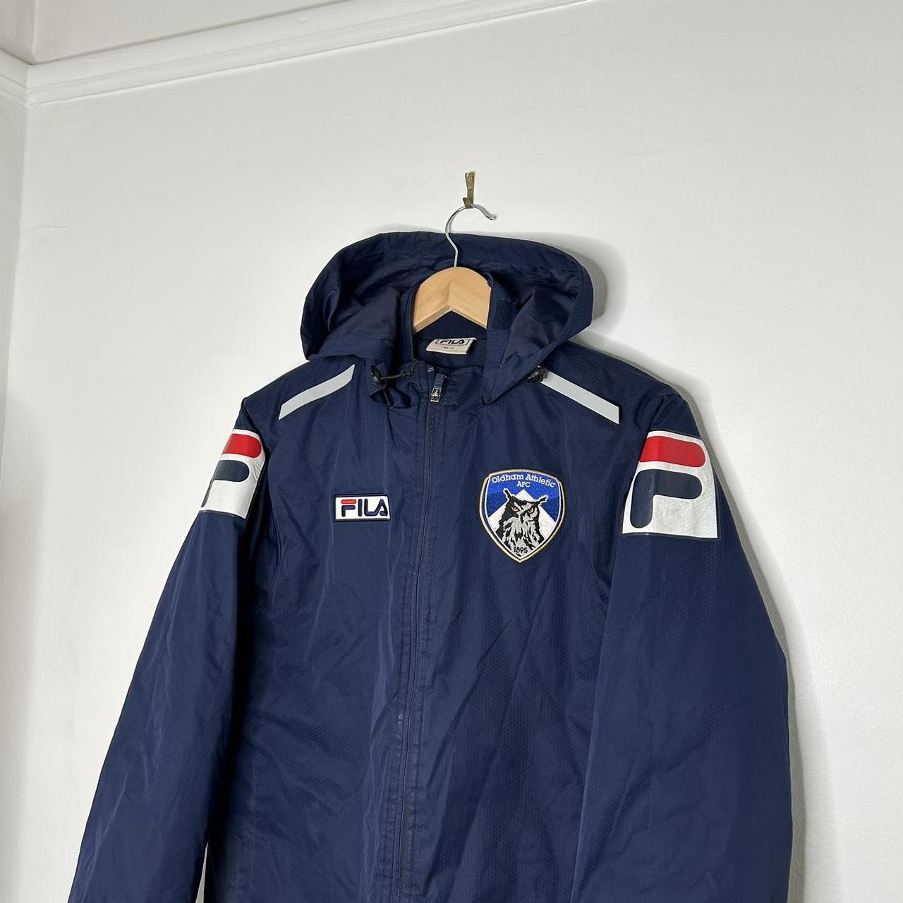Vintage 00’s Fila (Oldham Athletic FC) Puffer Jacket... | Depop