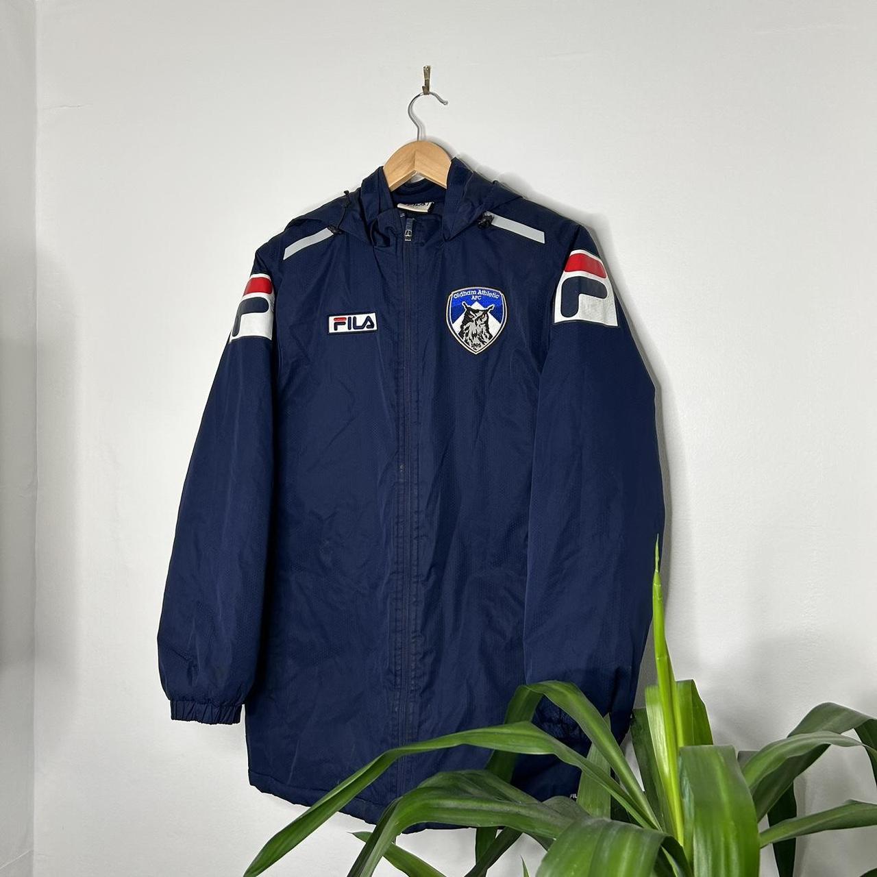 Vintage 00’s Fila (Oldham Athletic FC) Puffer Jacket... | Depop