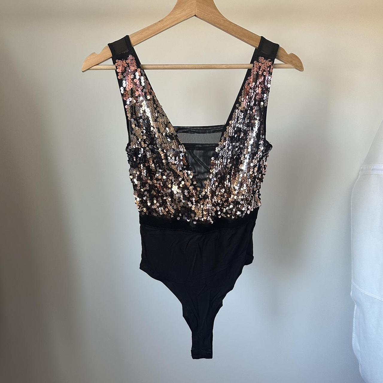 New look sequin body suit (size 6). Price includes... - Depop