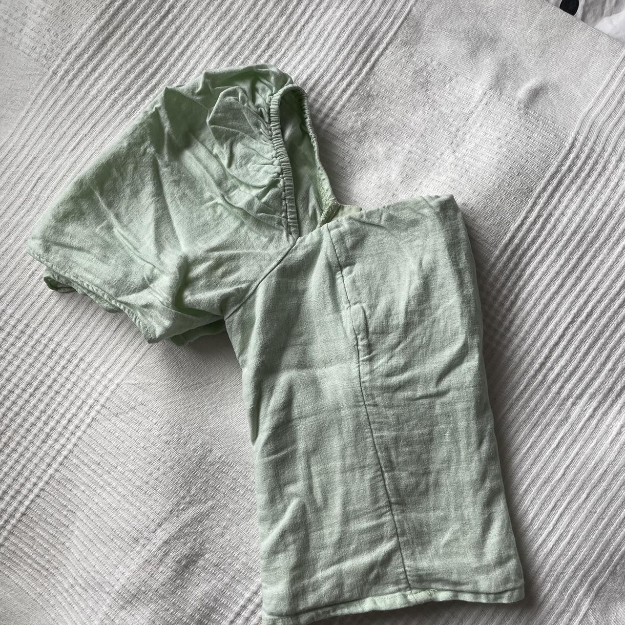 Abercrombie & Fitch place green puff sleeve crop... - Depop