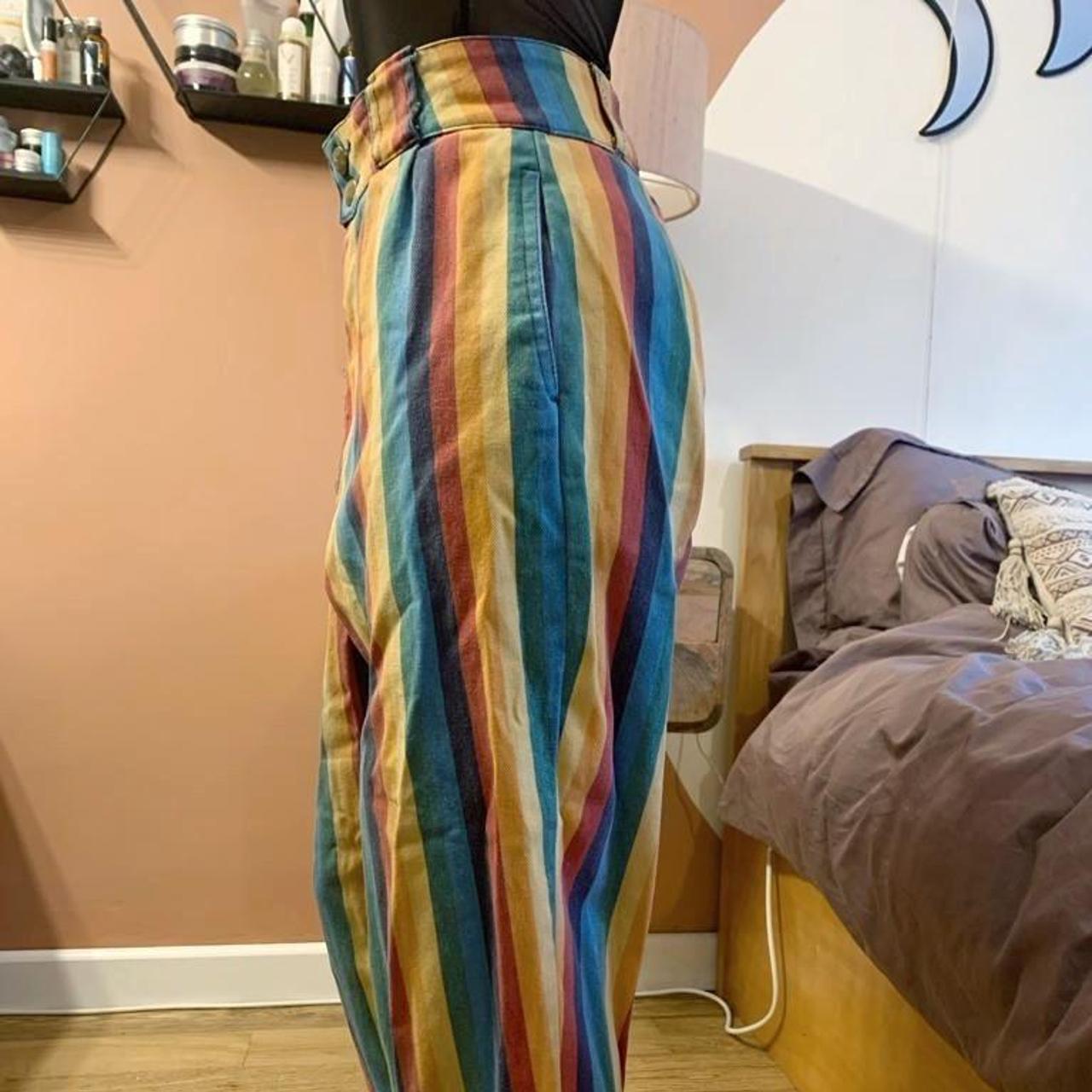 Lucy and Yak Addison jeans rainbow stripe Hight... - Depop