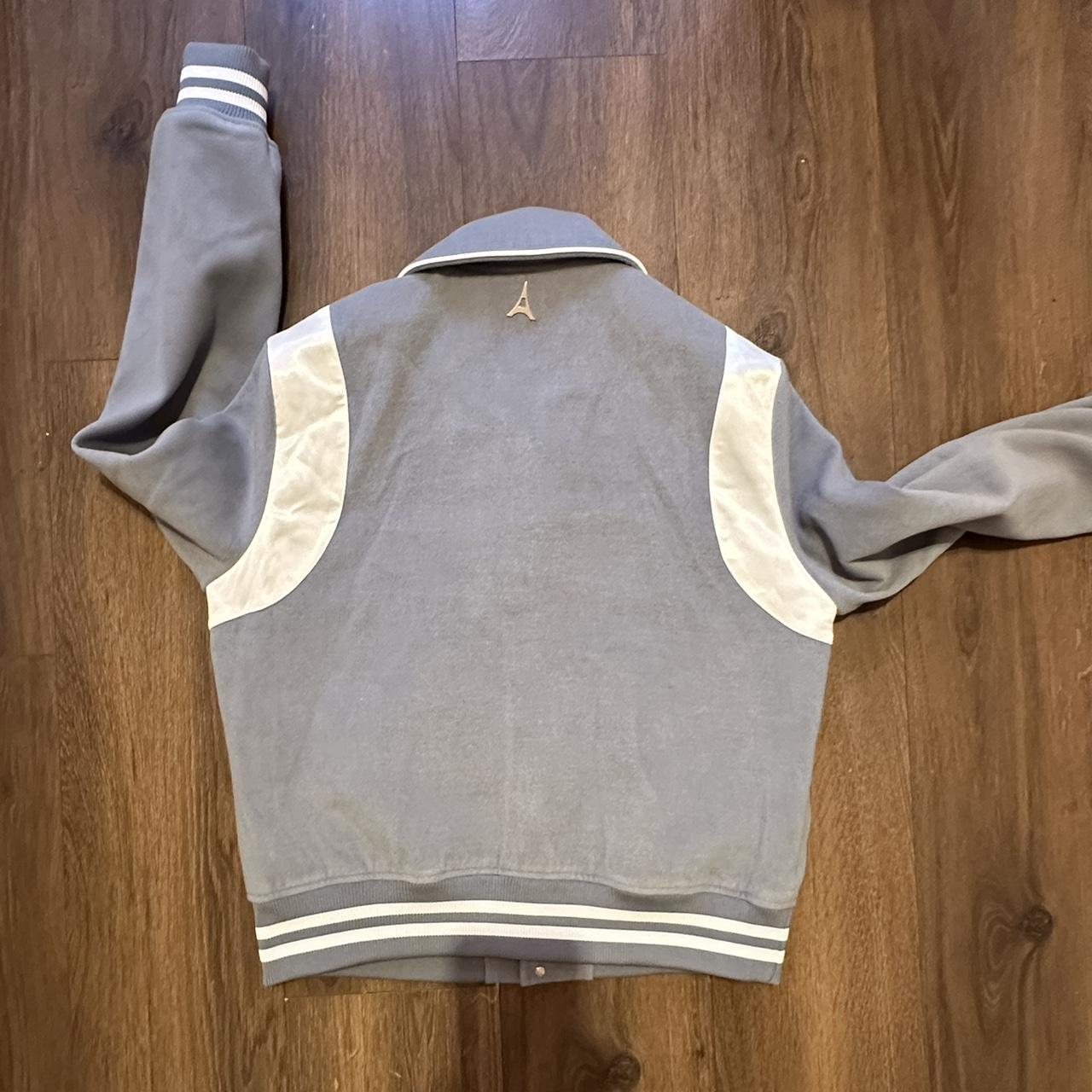 Manier de voir varsity jacket baby blue worn once... - Depop