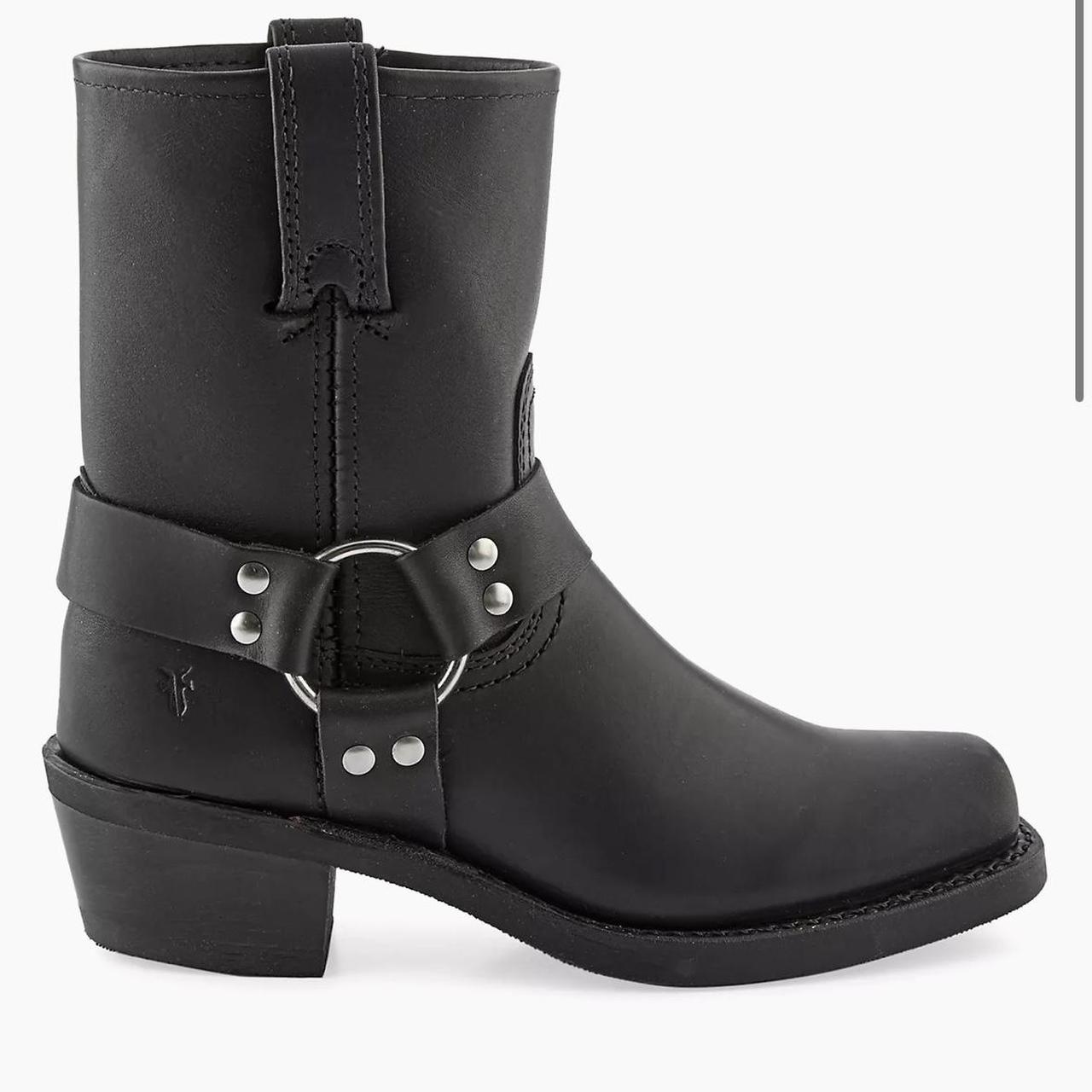 Frye Leather Short Harness Moto Boots! Excellent... - Depop