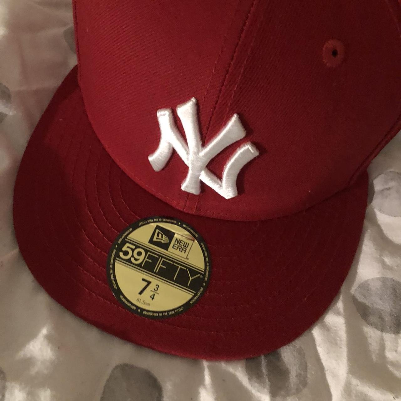 RED NEW ERA NEW YORK YANKEES SNAPBACK 7 3/4... - Depop