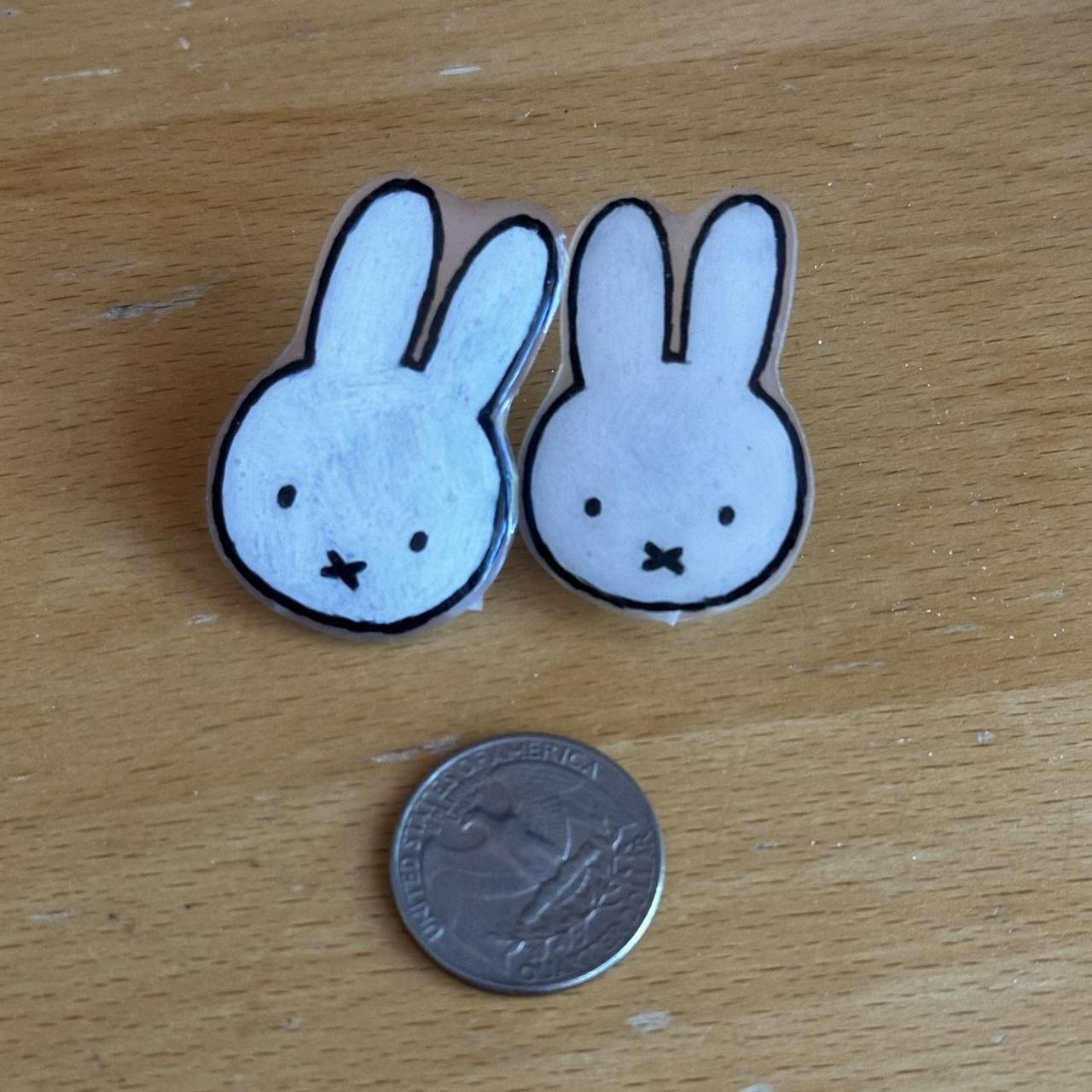 Set of 2 handmade Miffy pins great for Bffs and... - Depop