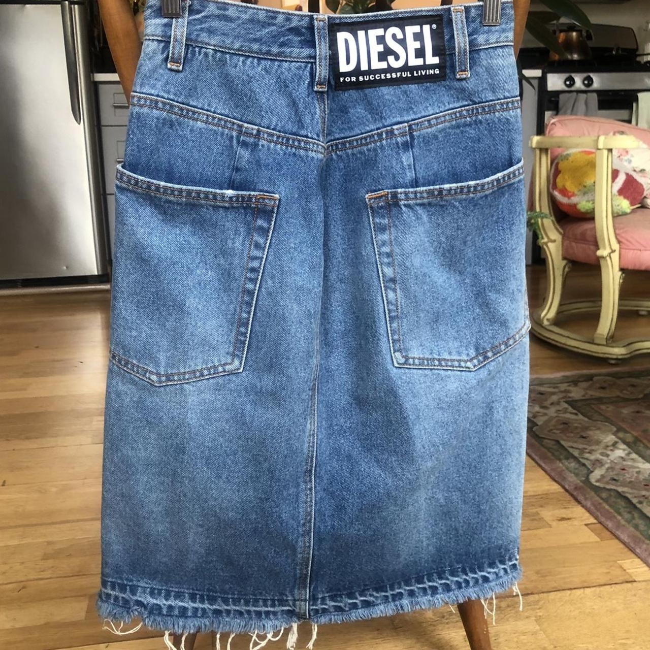 Diesel Women's Blue Skirt | Depop