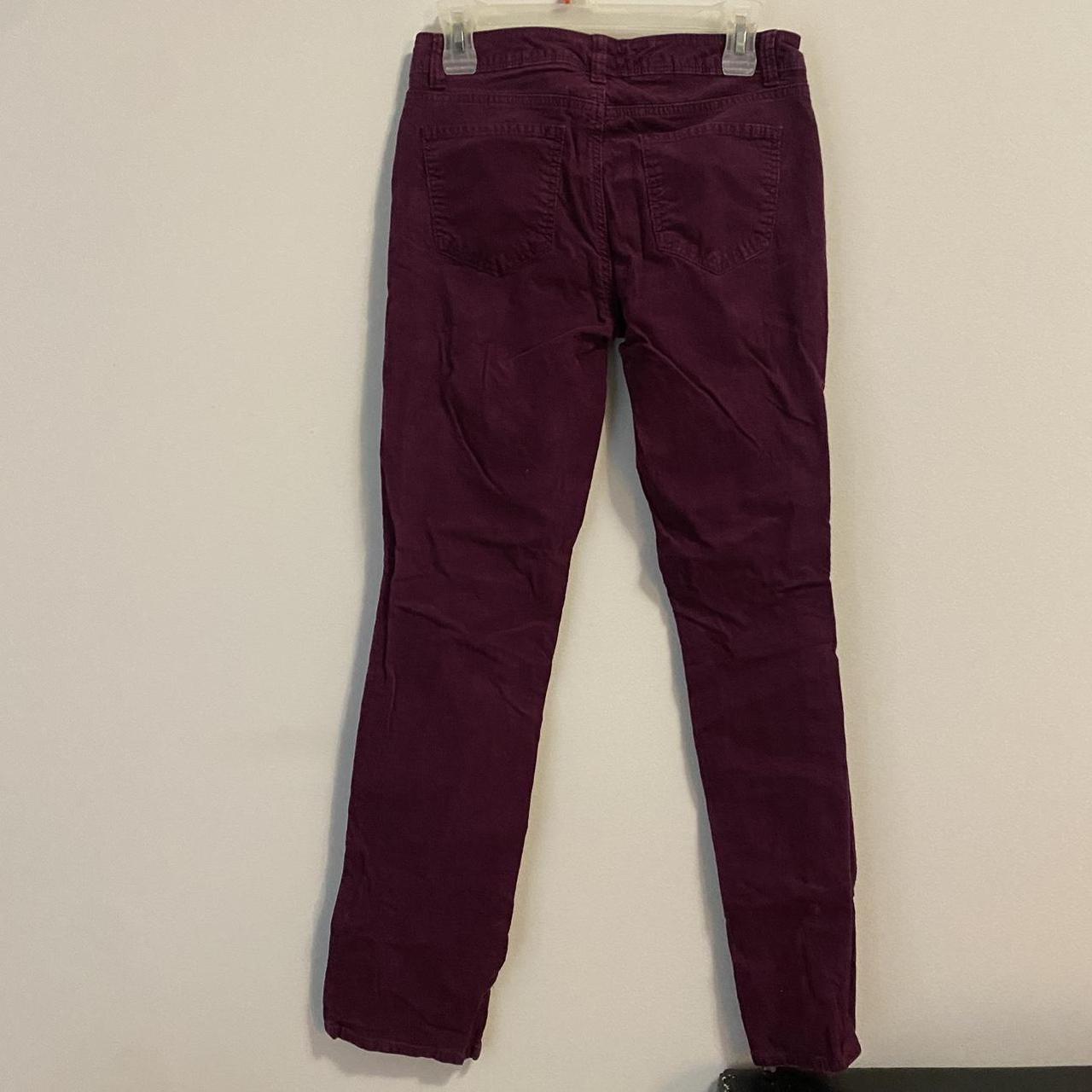 Tommy Hilfiger corduroy straight leg pants Maroon... - Depop