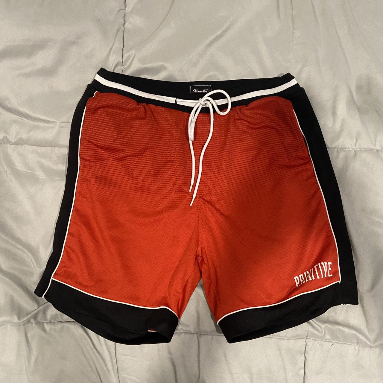 Red Primitive Shorts Size L #fashion #depop #shorts... - Depop