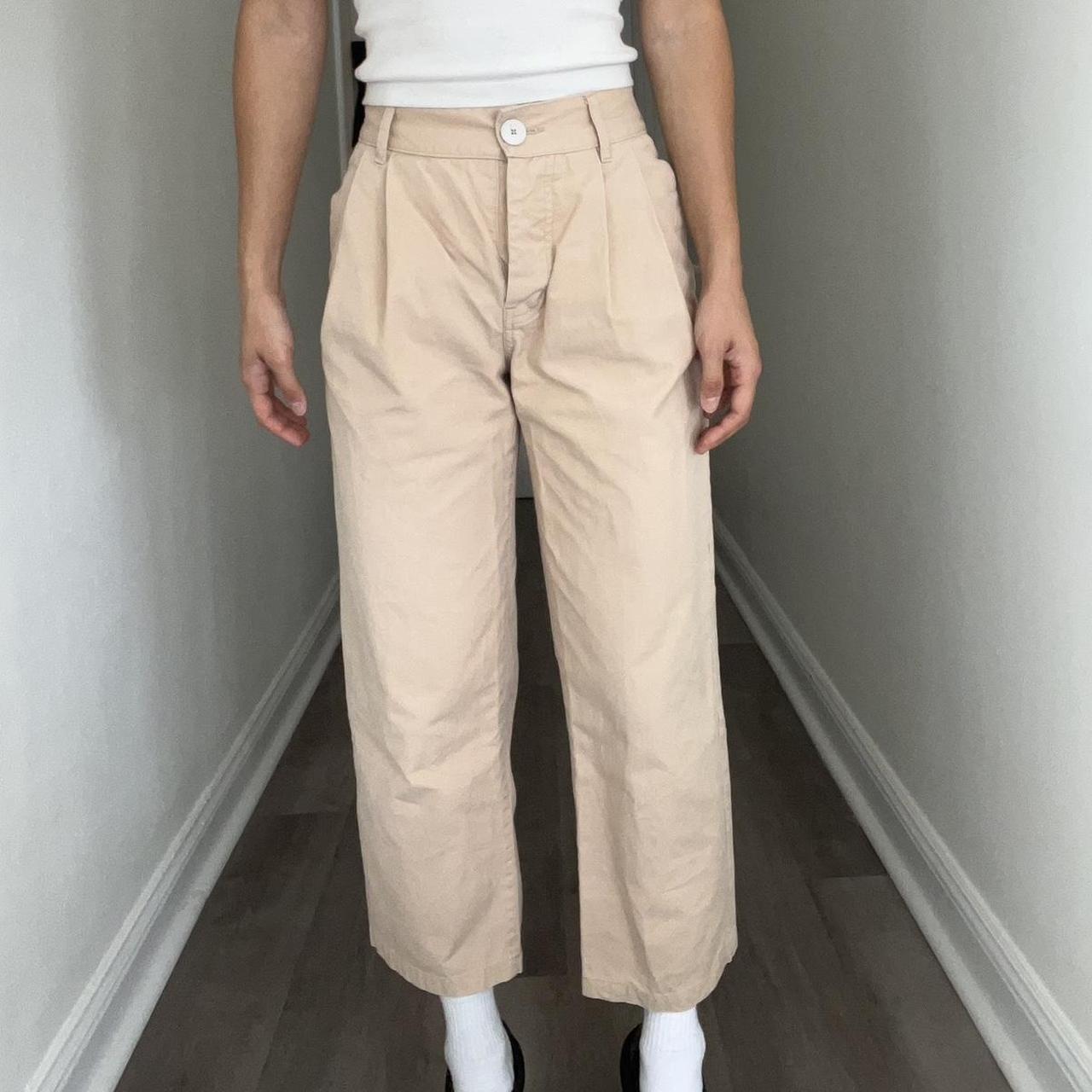Kowtow Faculty pants in sand, size XXS (equivalent... | Depop