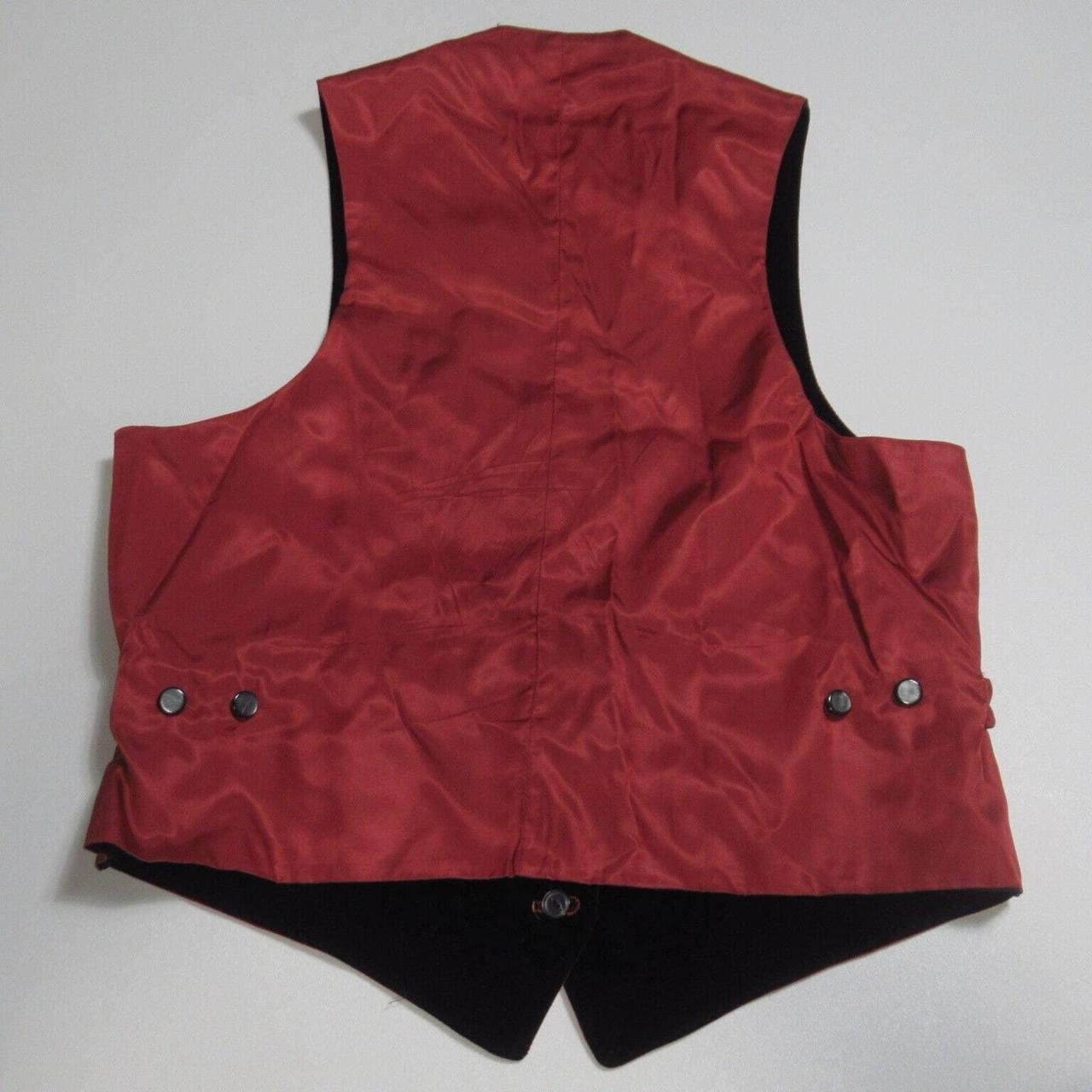 Men's Black and Red Gilet | Depop