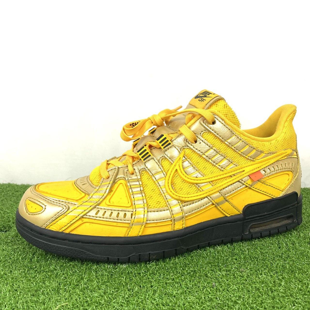 Nike x Off White Air Rubber Dunk University Gold... - Depop