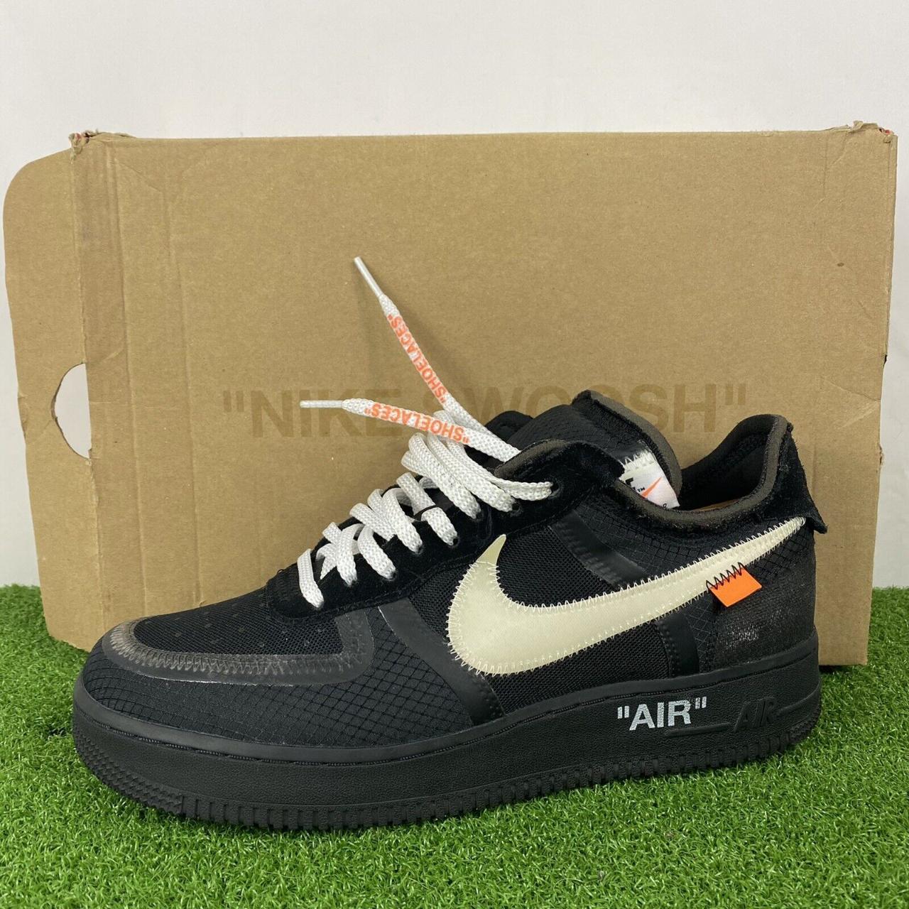 Nike Off White Air Force 1 Low Black White Athletic... - Depop