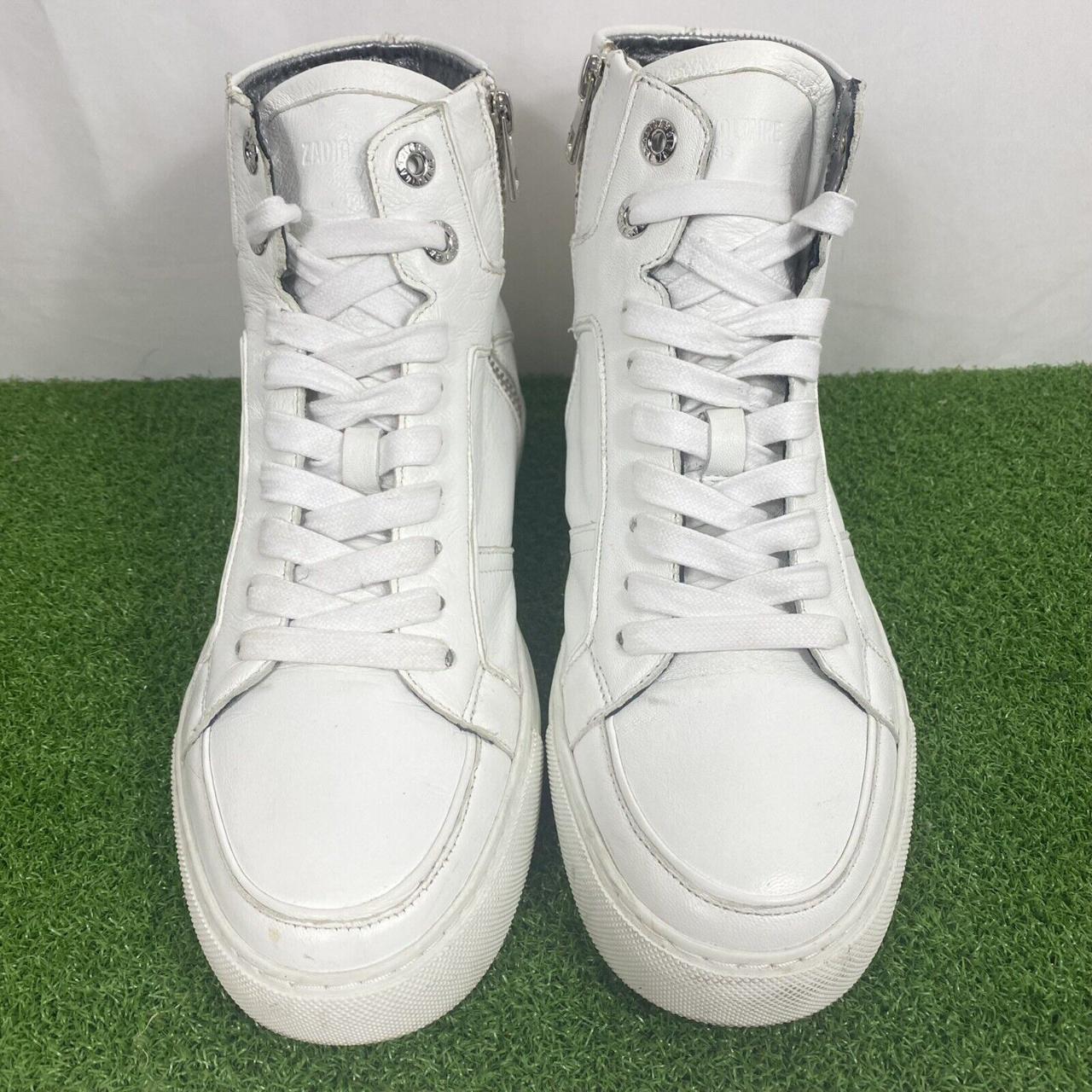 Zadig & Voltaire Paris 100% Leather White Flash... - Depop