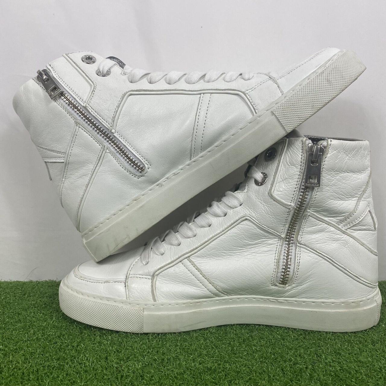 Zadig & Voltaire Paris 100% Leather White Flash... - Depop