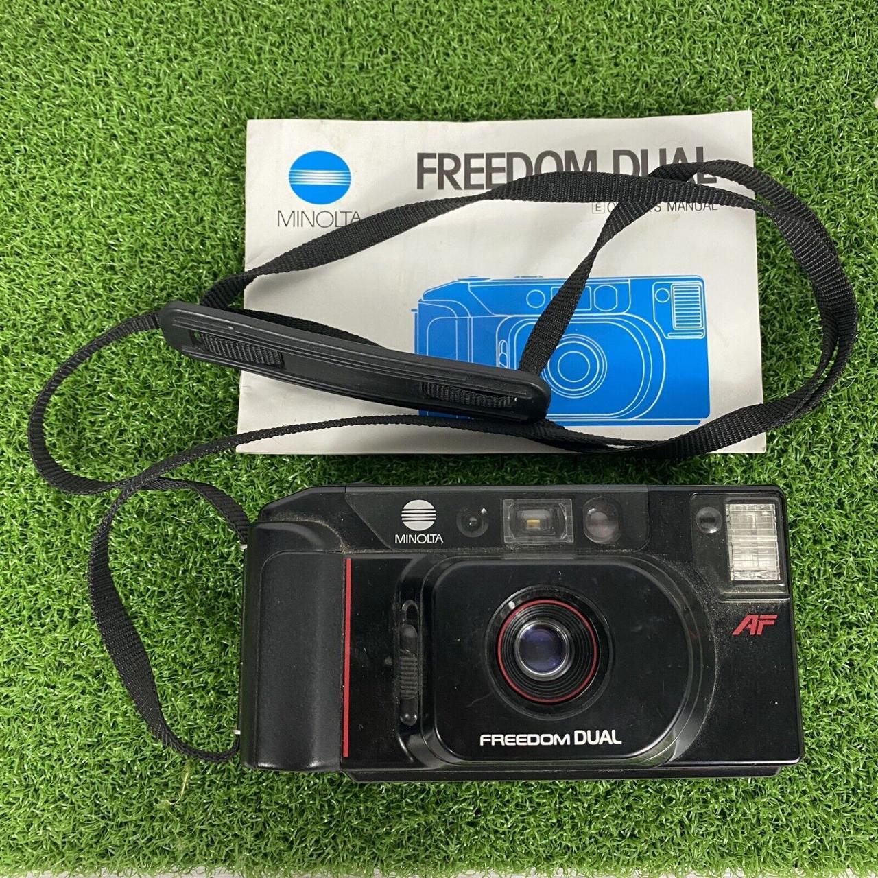 Minolta Freedom Dual AF Black Film Camera w/... - Depop