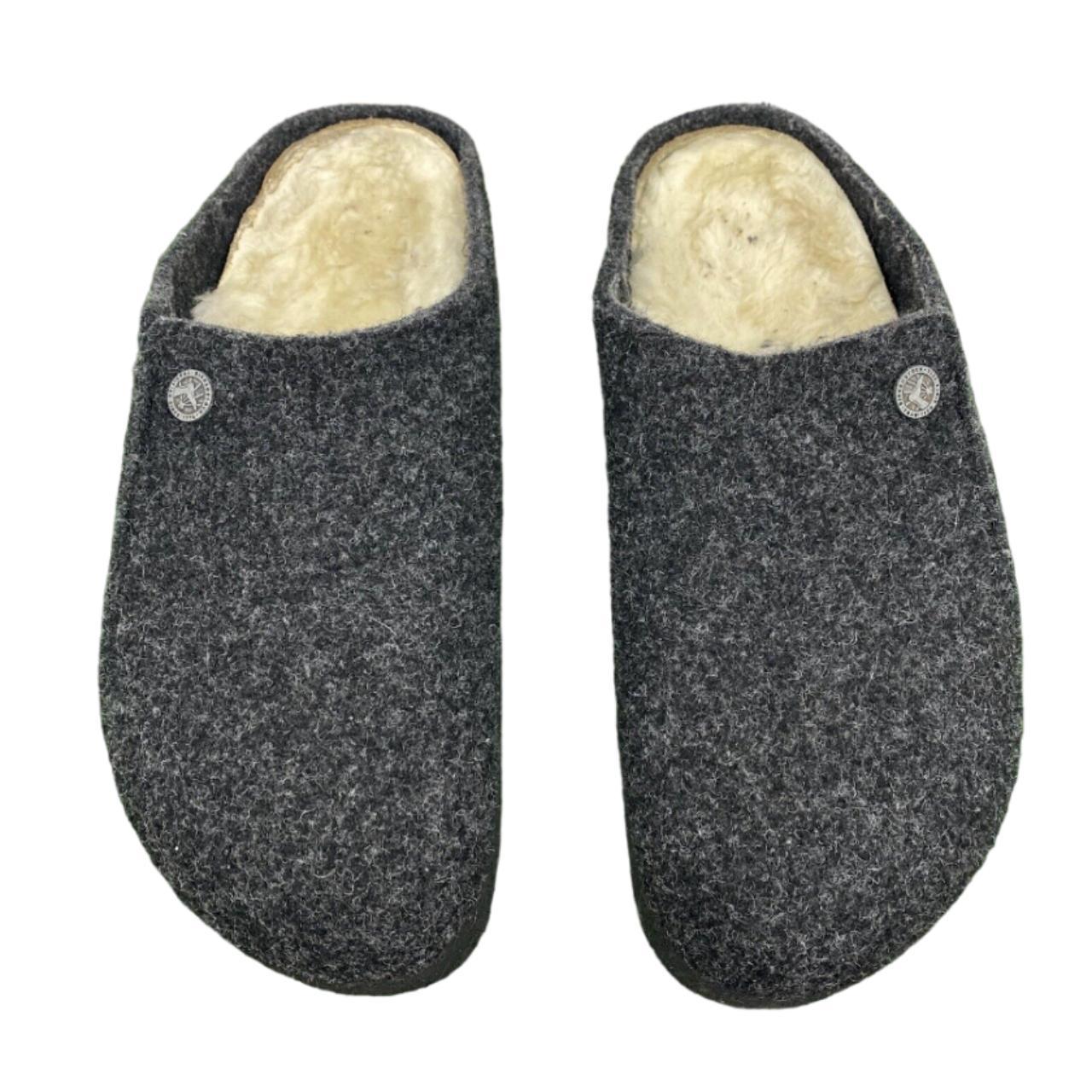 Birkenstock Zermatt Rivet Anthracite Regular Slip On... - Depop