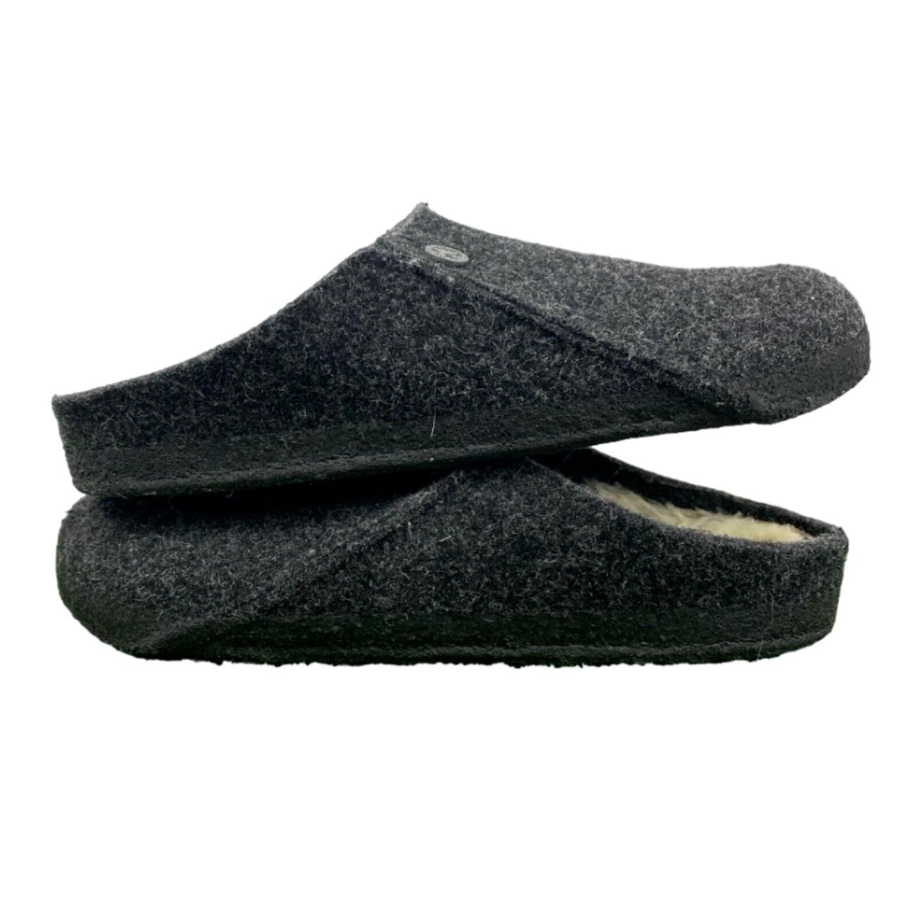 Birkenstock Zermatt Rivet Anthracite Regular Slip On... - Depop