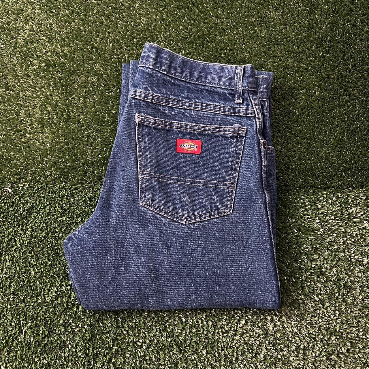 Dickies Red patch Jeans Tag size: 30x30 keep in... - Depop
