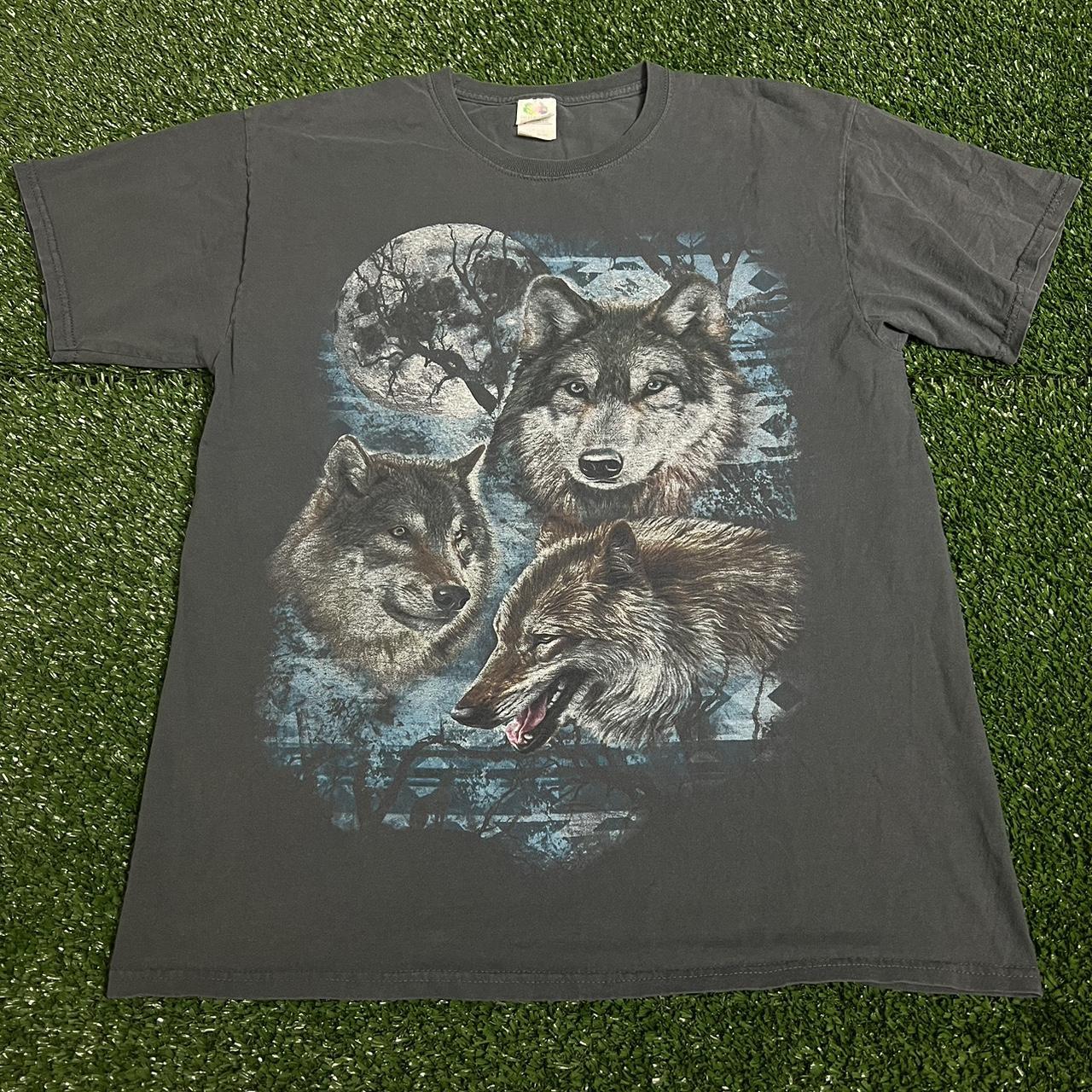 Y2K Wolf Tee Tag Size: Large keep in mind that... - Depop