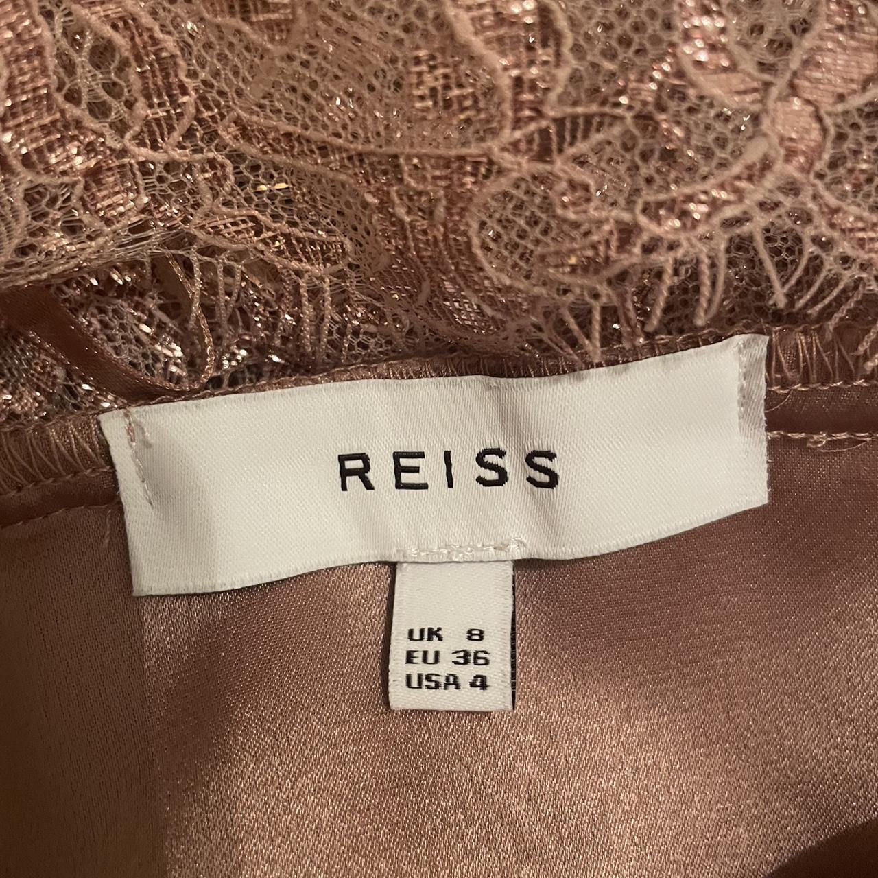 Reiss dusty pink serenella satin drape dress size 8... - Depop