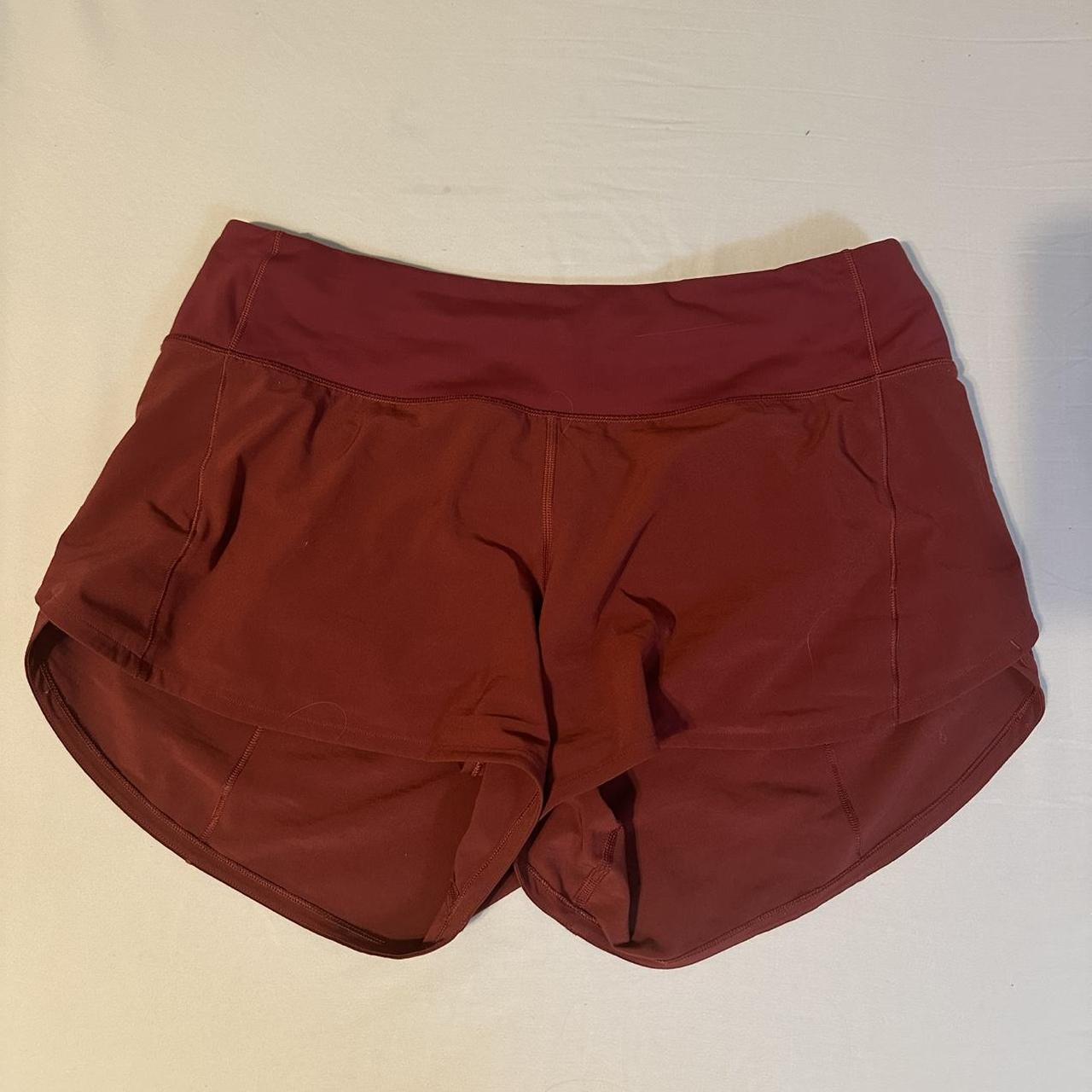 8 Long maroon “Track That” lululemon shorts! only... | Depop