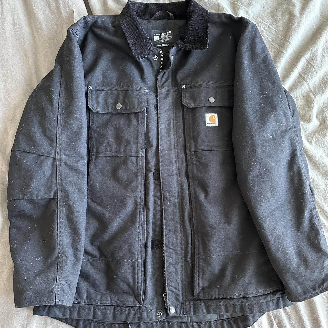 Carhartt XL relaxed fit black jacket #winterjacket... - Depop