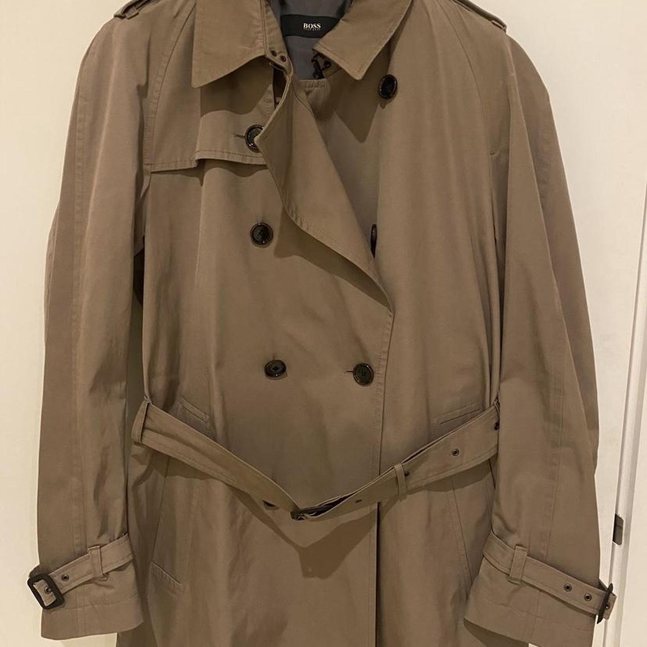 Hugo Boss rain coat Mac. Mid length. Great fit with... - Depop