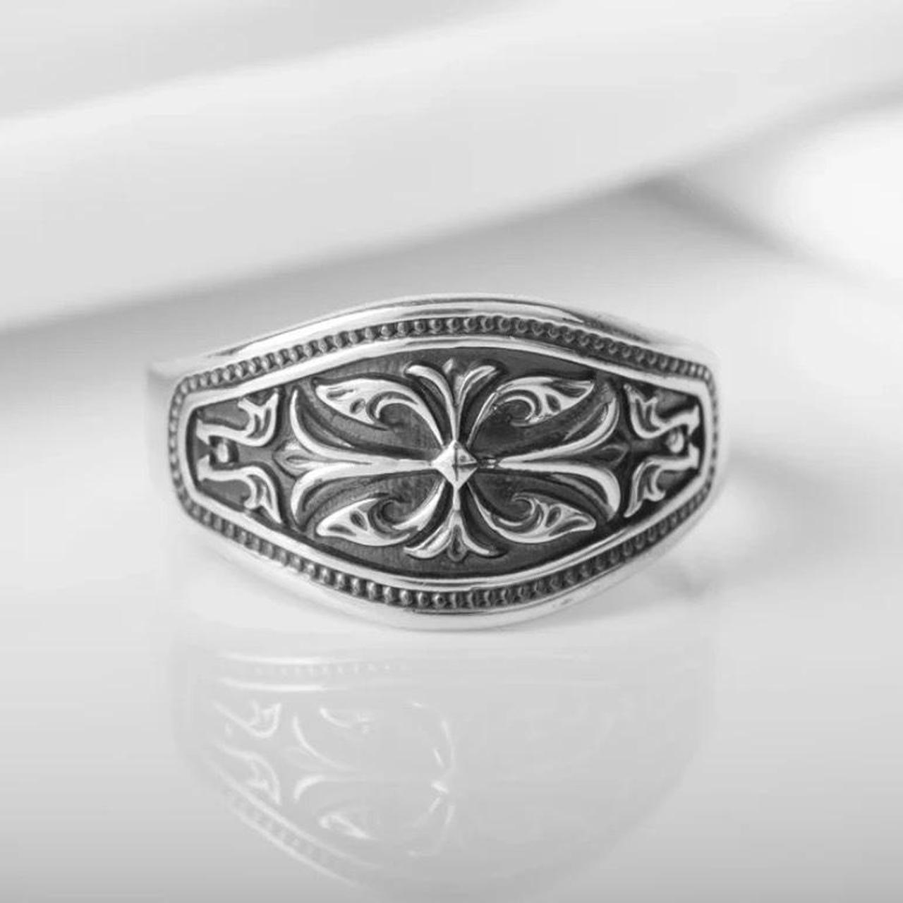 Unique Retro Gothic Cross Ring for Men and Women,... - Depop