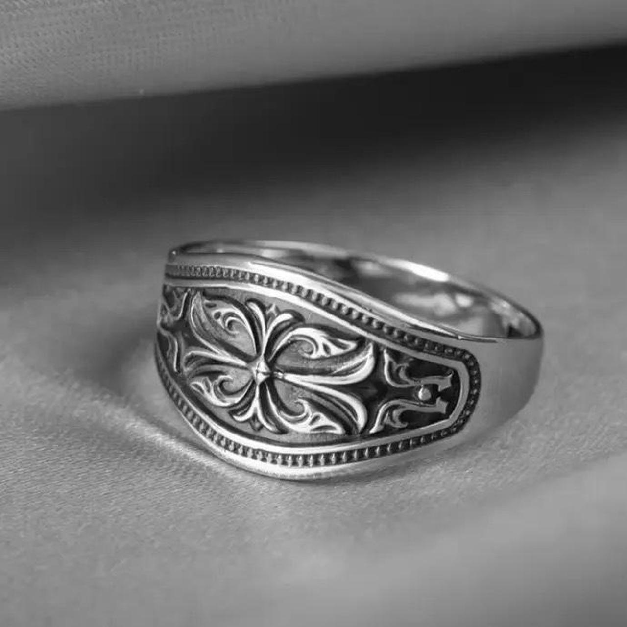 Unique Retro Gothic Cross Ring for Men and Women,... - Depop