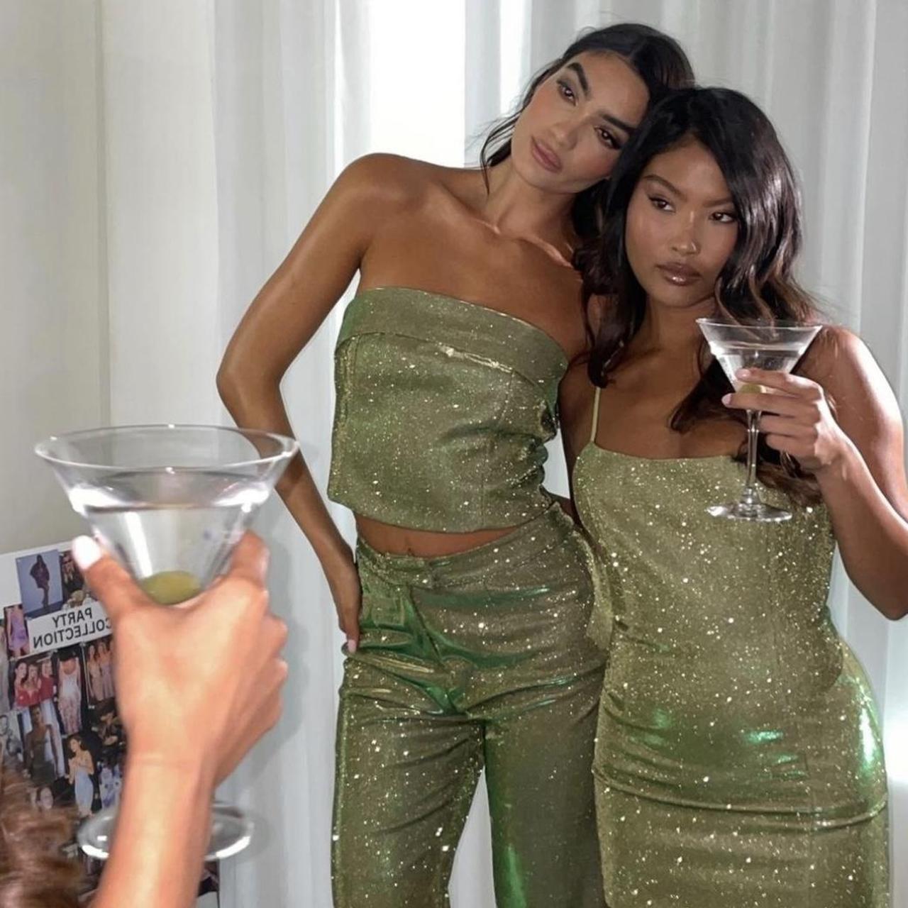 SLA THE LABEL LIMITED EDITION GREEN GLITTER... - Depop