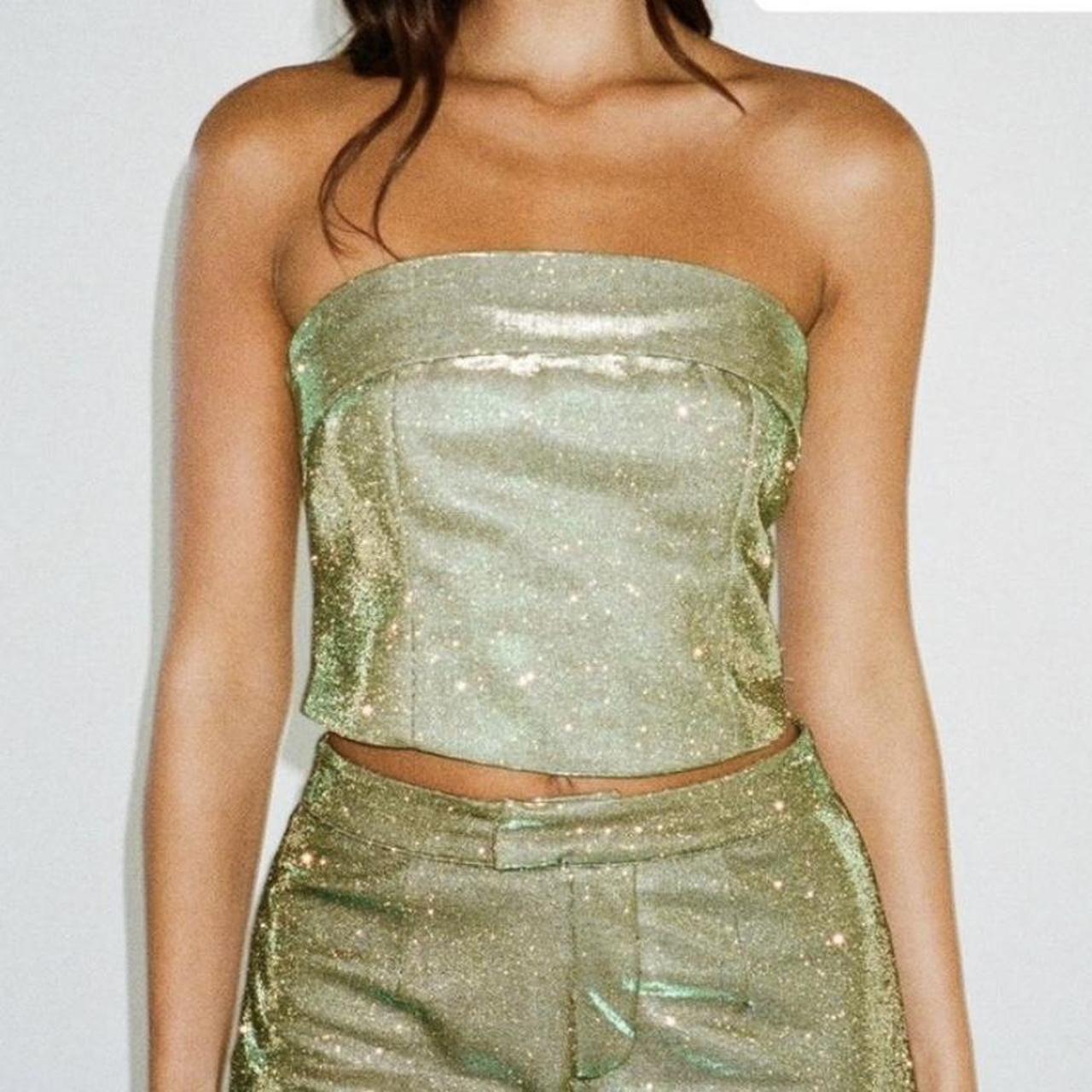 SLA THE LABEL LIMITED EDITION GREEN GLITTER TUBE... - Depop