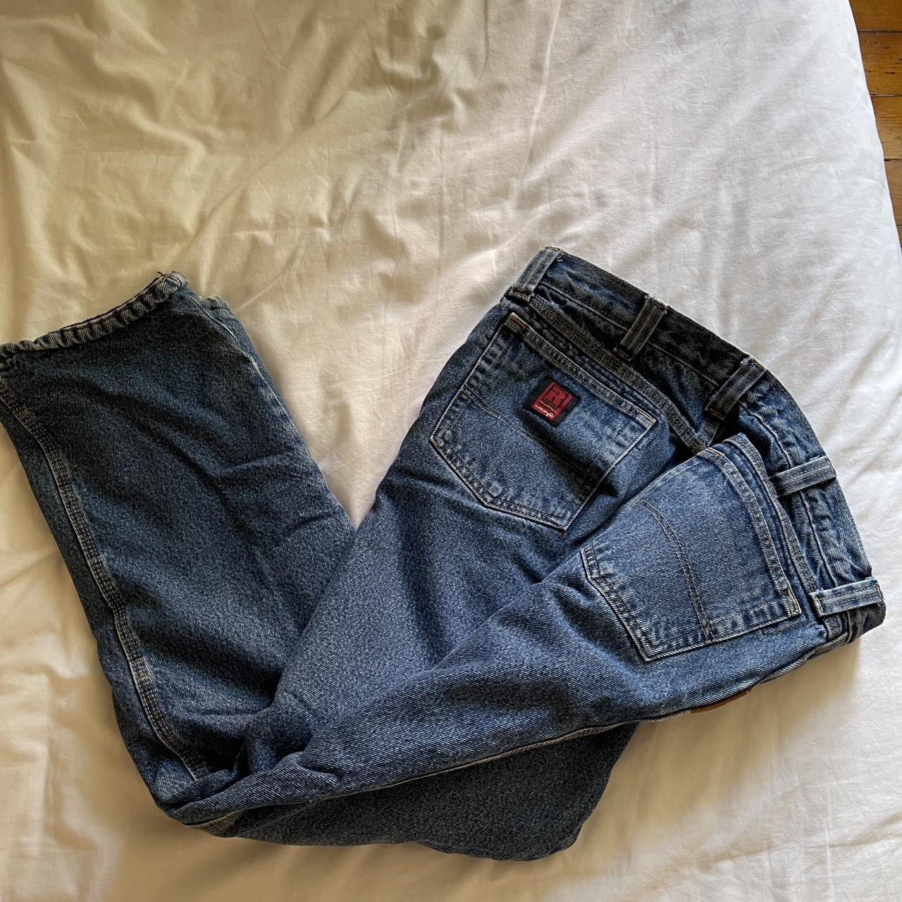 Clean workwear pants. Fleece lined, Wrangler Riggs.... - Depop