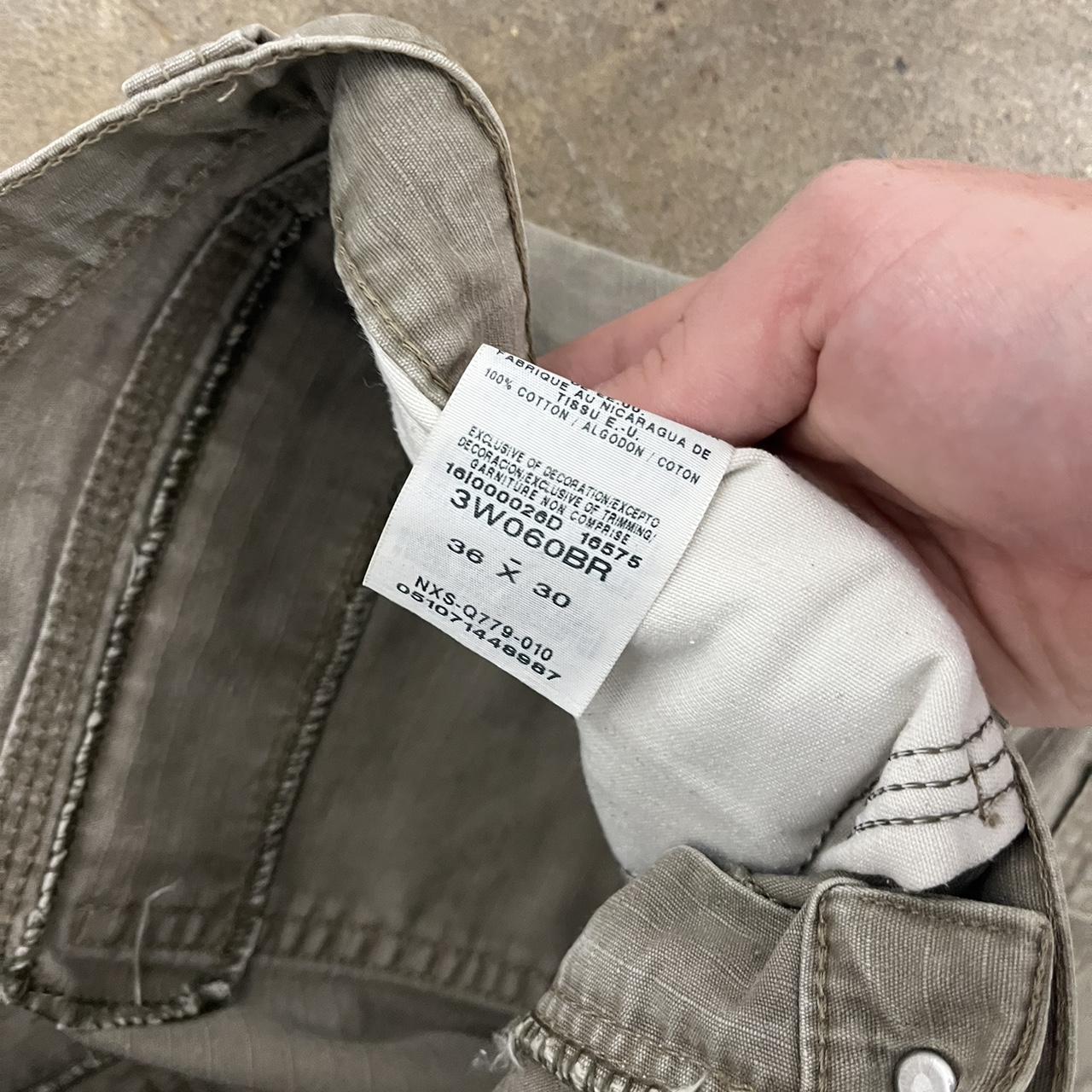 Vintage Wrangler Riggs Grey Cargo Pants Size 36x30.... - Depop