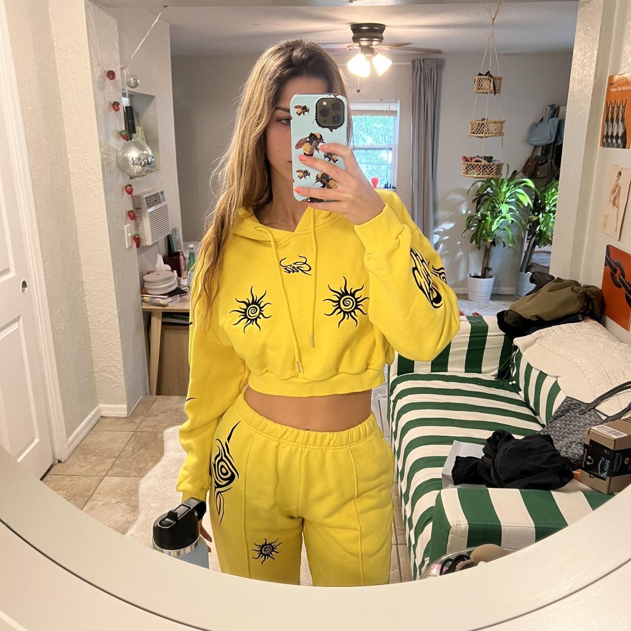I.AM.GIA Women's Yellow and Black Joggers-tracksuits | Depop