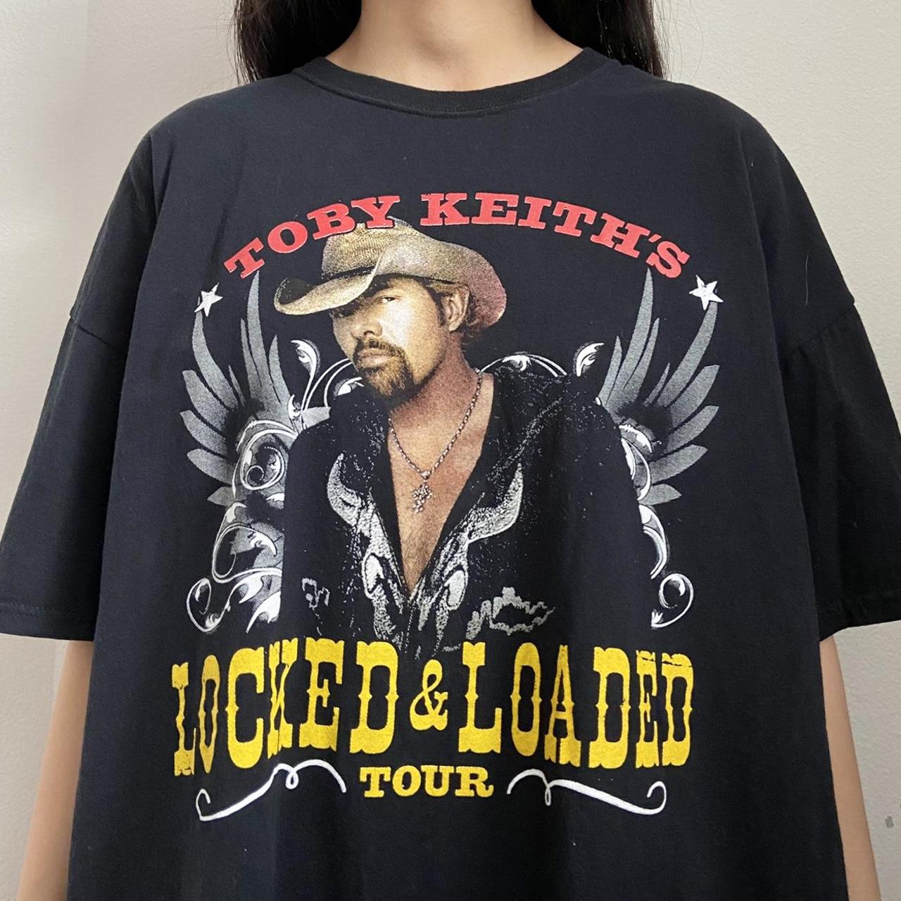 Vintage Tony Keith Band Graphics Black Tee Shirt... - Depop