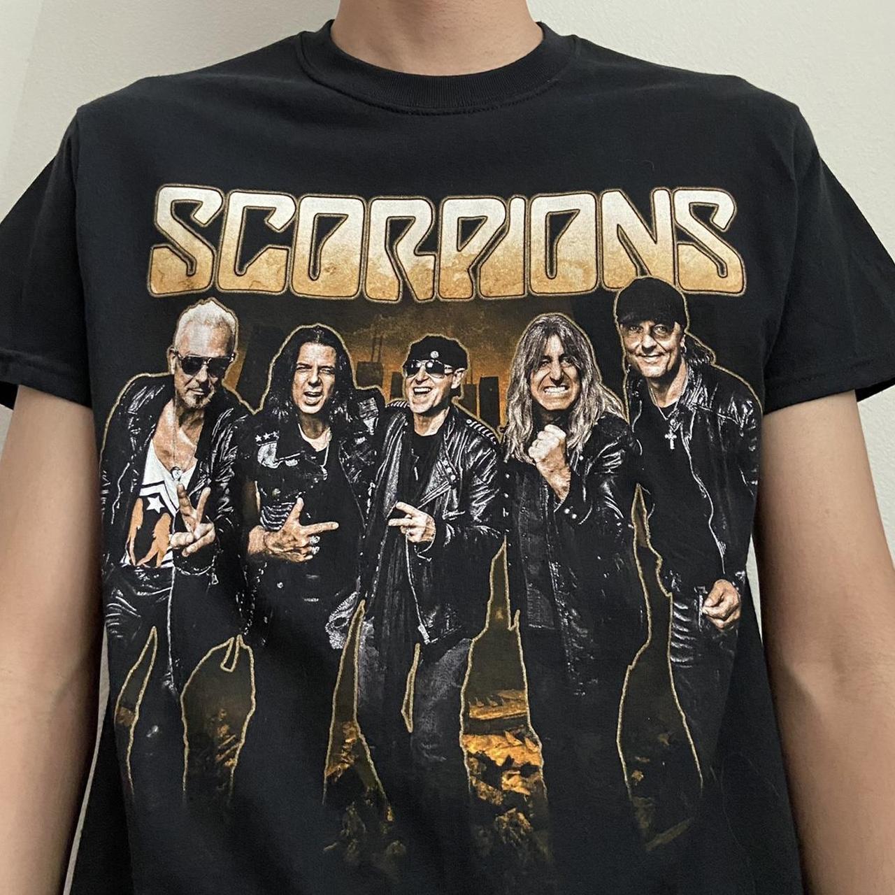 Scorpions World Tour Band Graphics Black Tee Shirt... - Depop