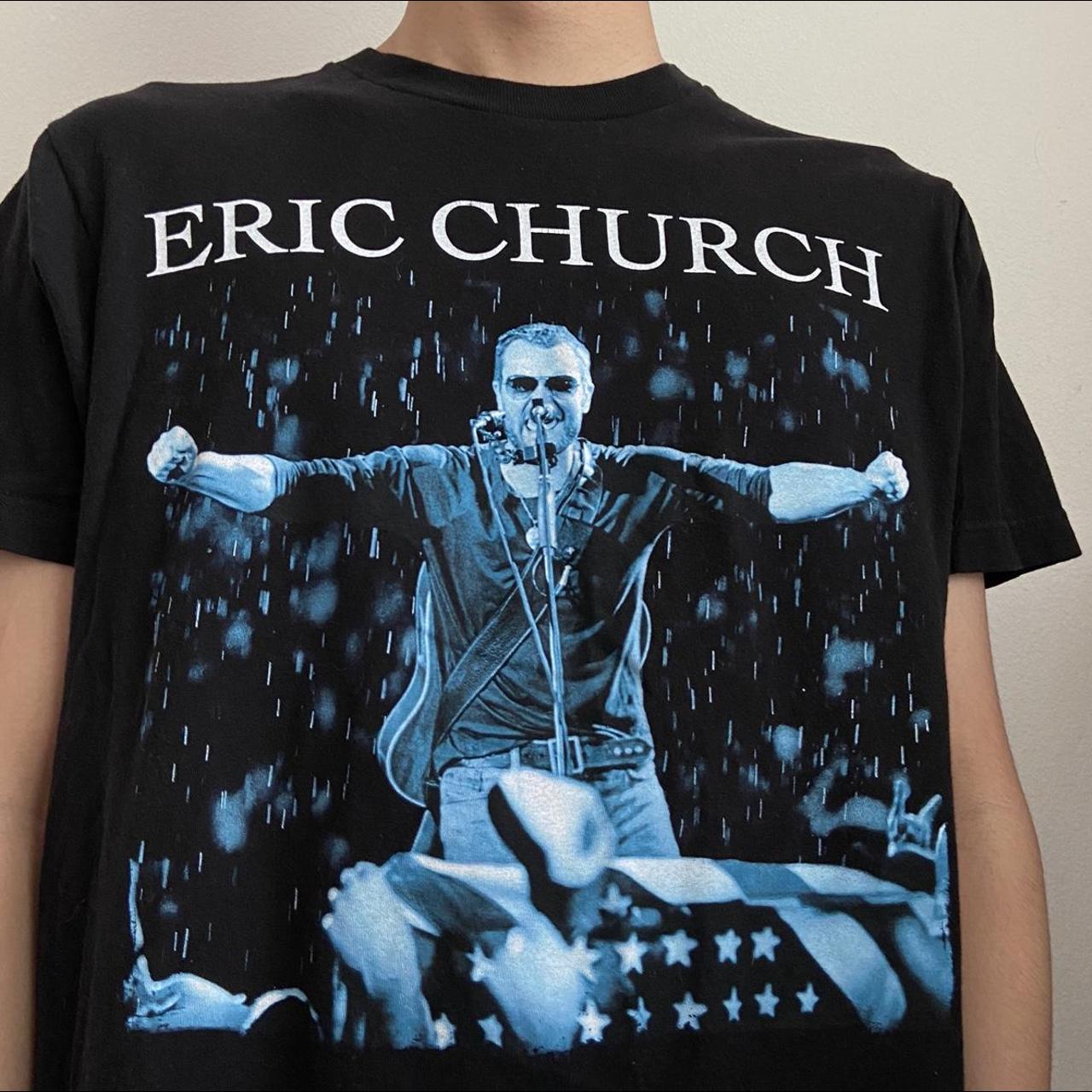 Eric Church World Tour Band Graphics Black Tee Shirt... - Depop