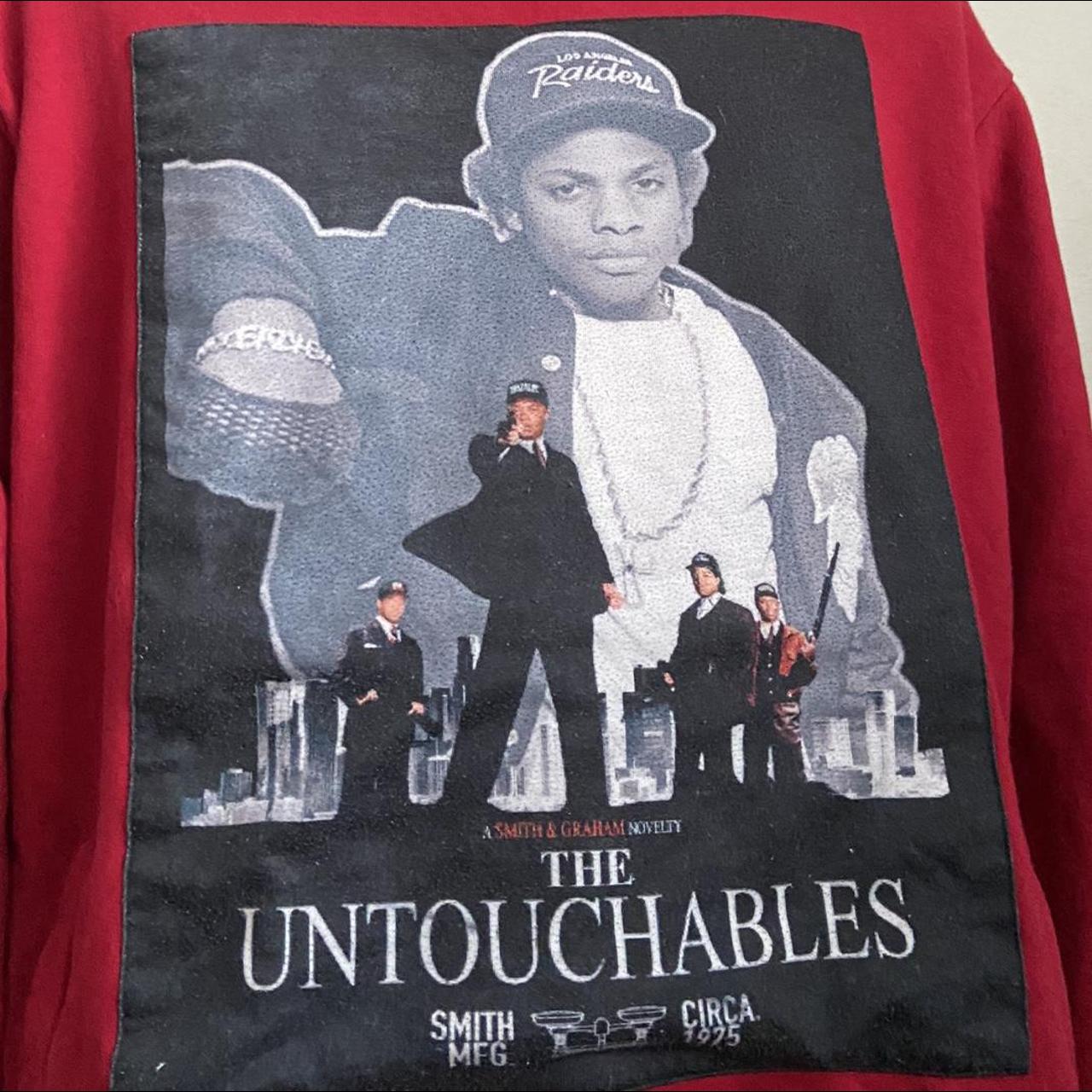 Vintage The Untouchables 2000s Graphics Red Sweater... - Depop