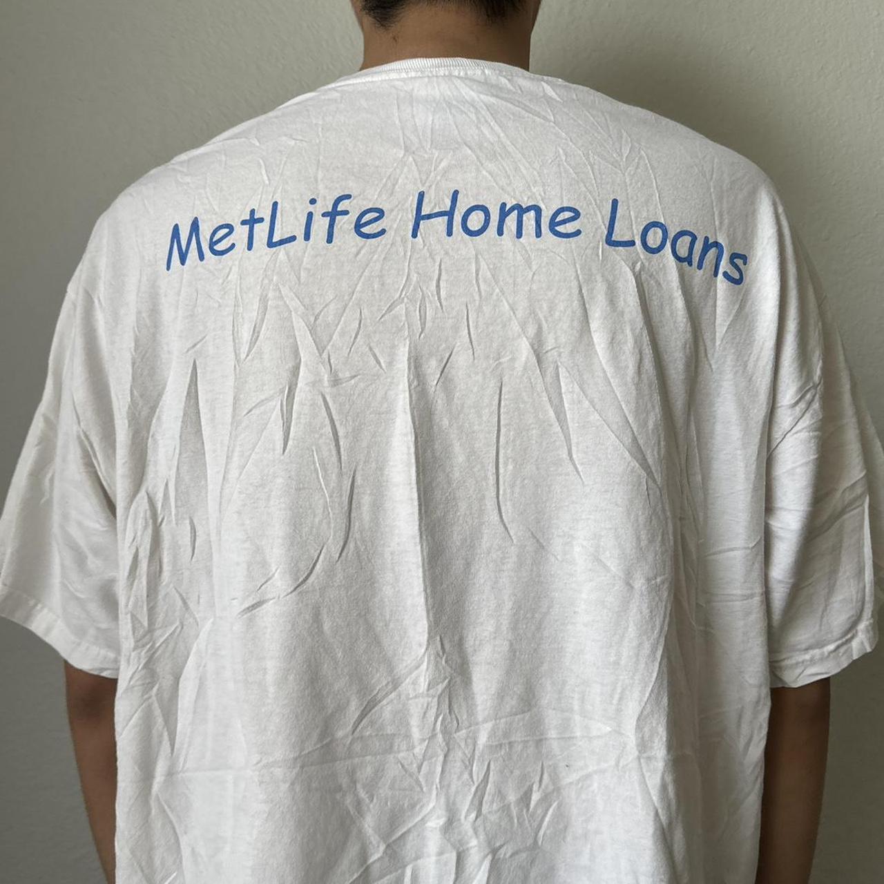 Vintage 2000s Peanuts x MetLife Graphics White Tee... | Depop