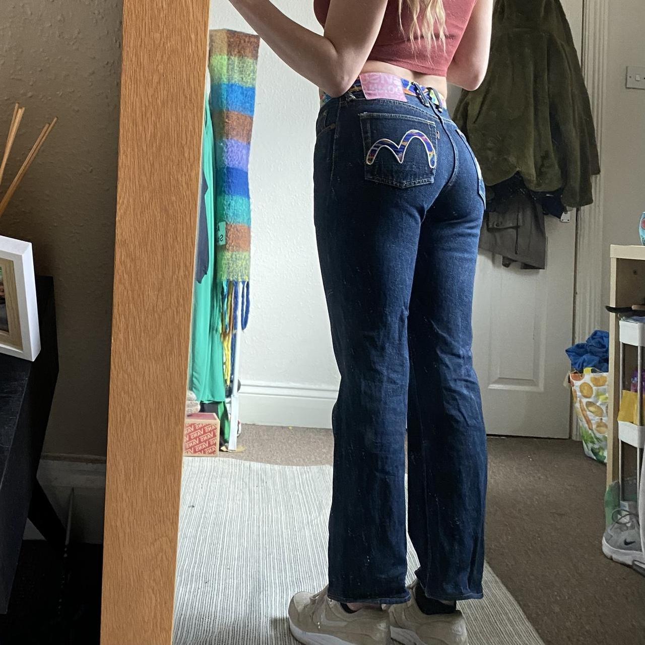 Evisu low rise jeans, would fit a size small (w28... - Depop