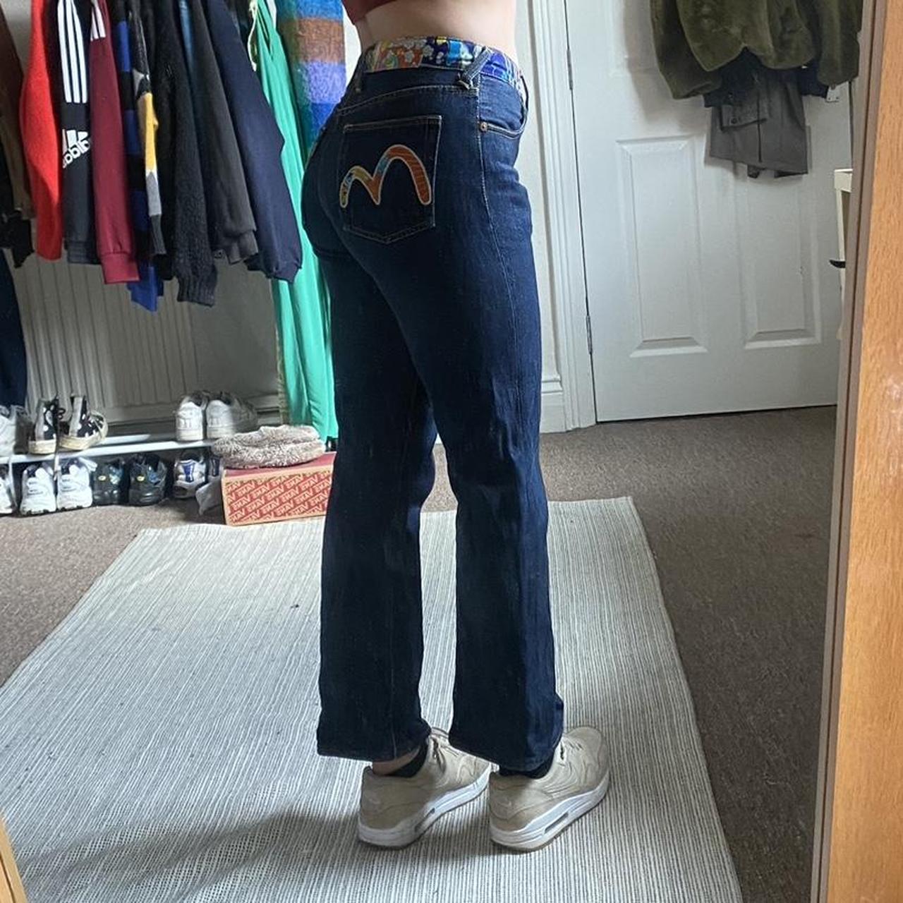 Evisu low rise jeans, would fit a size small (w28... - Depop