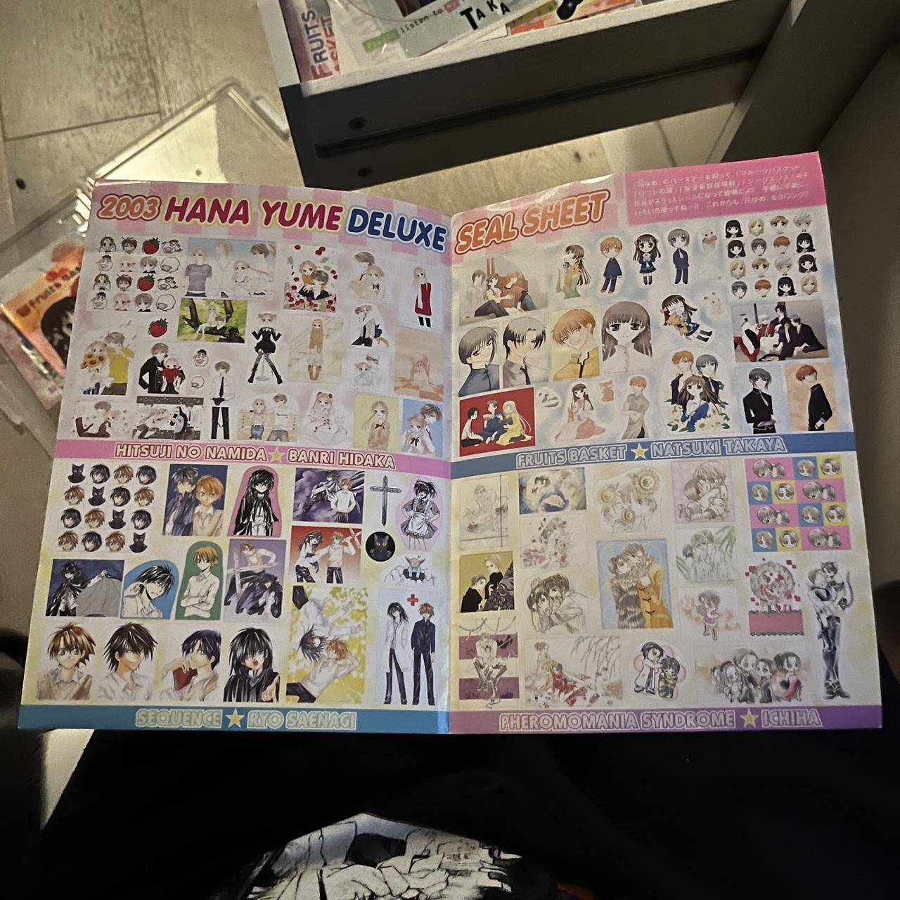 2003 vintage anime sticker sheet book 29th... - Depop