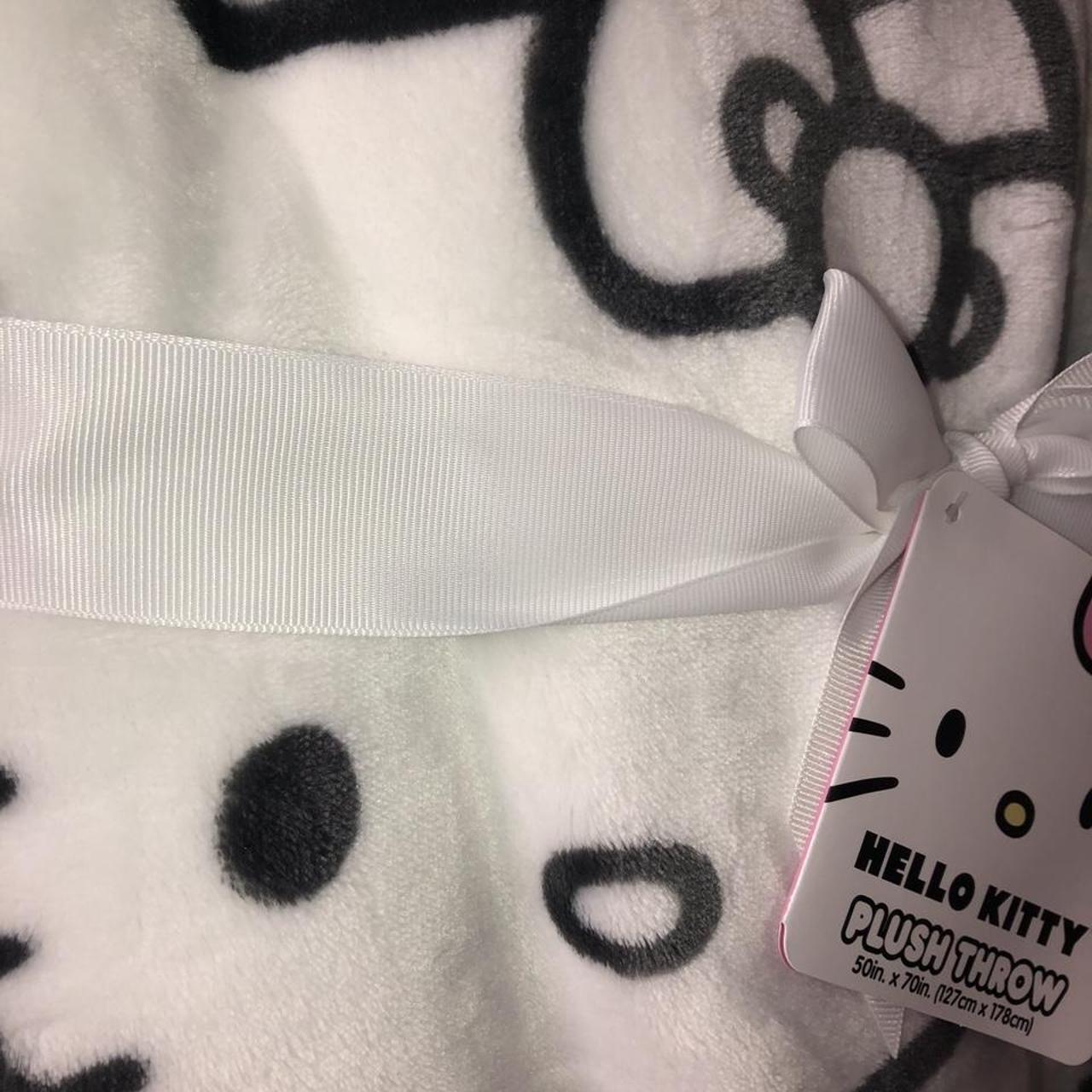 2. Hello Kitty plush throw blanket bundle. Grey... - Depop