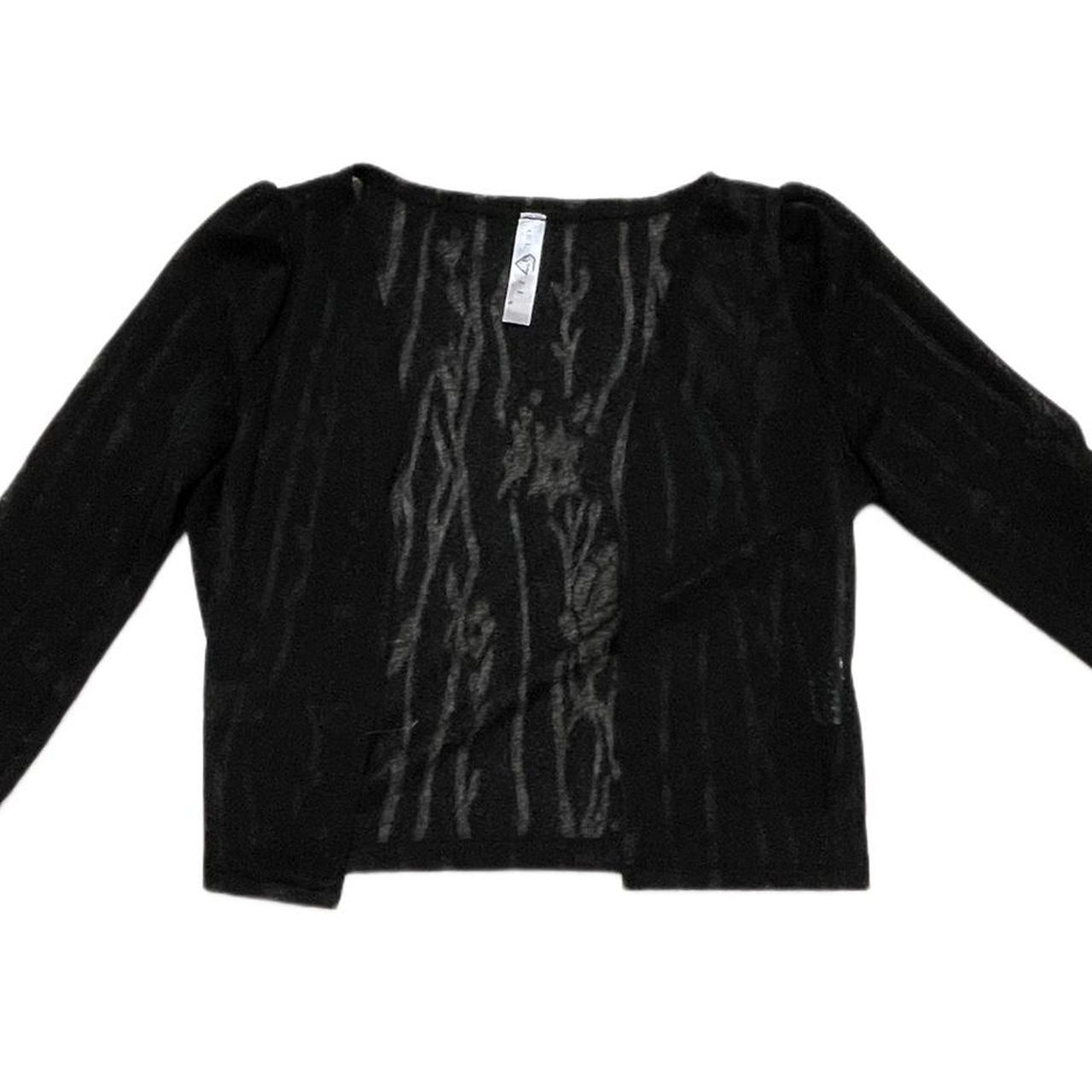 Gyaru rose floral black mesh cardigan! very... - Depop